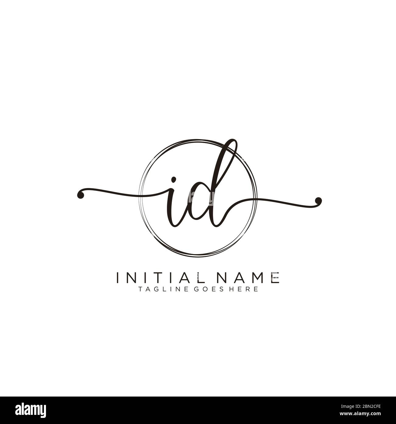 Initial id Stock Vector Images - Alamy