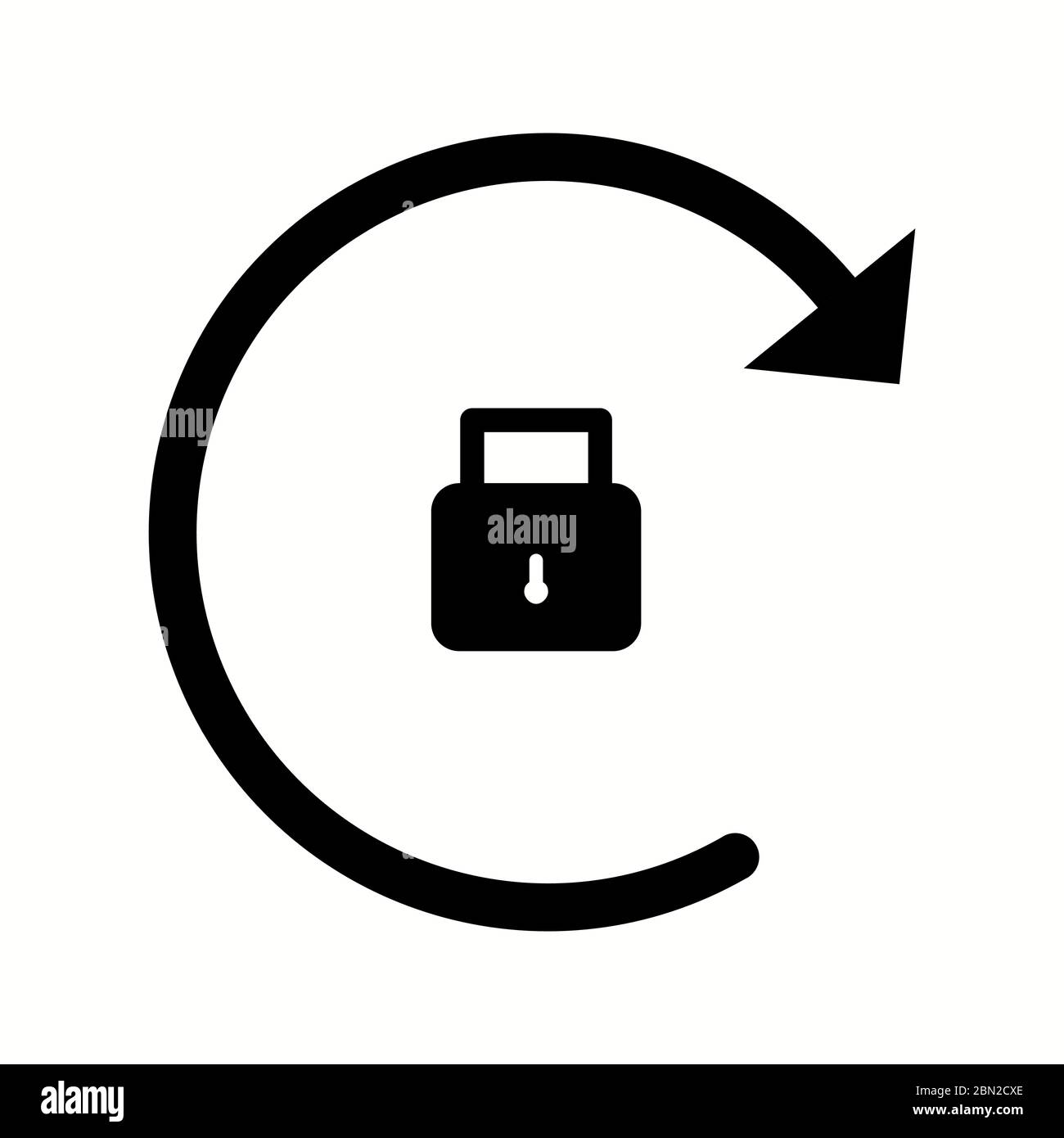 Portrai orientation on lock glyph black icon Stock Vector Image & Art ...