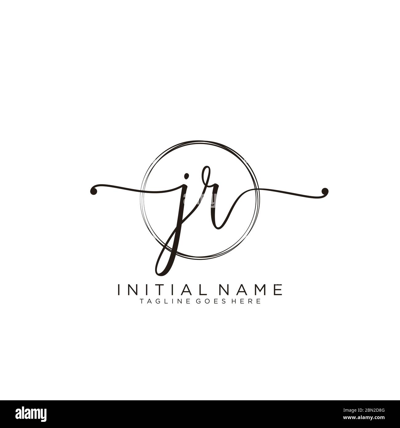 Initial jr logo vector vectors hi-res stock photography and images - Alamy