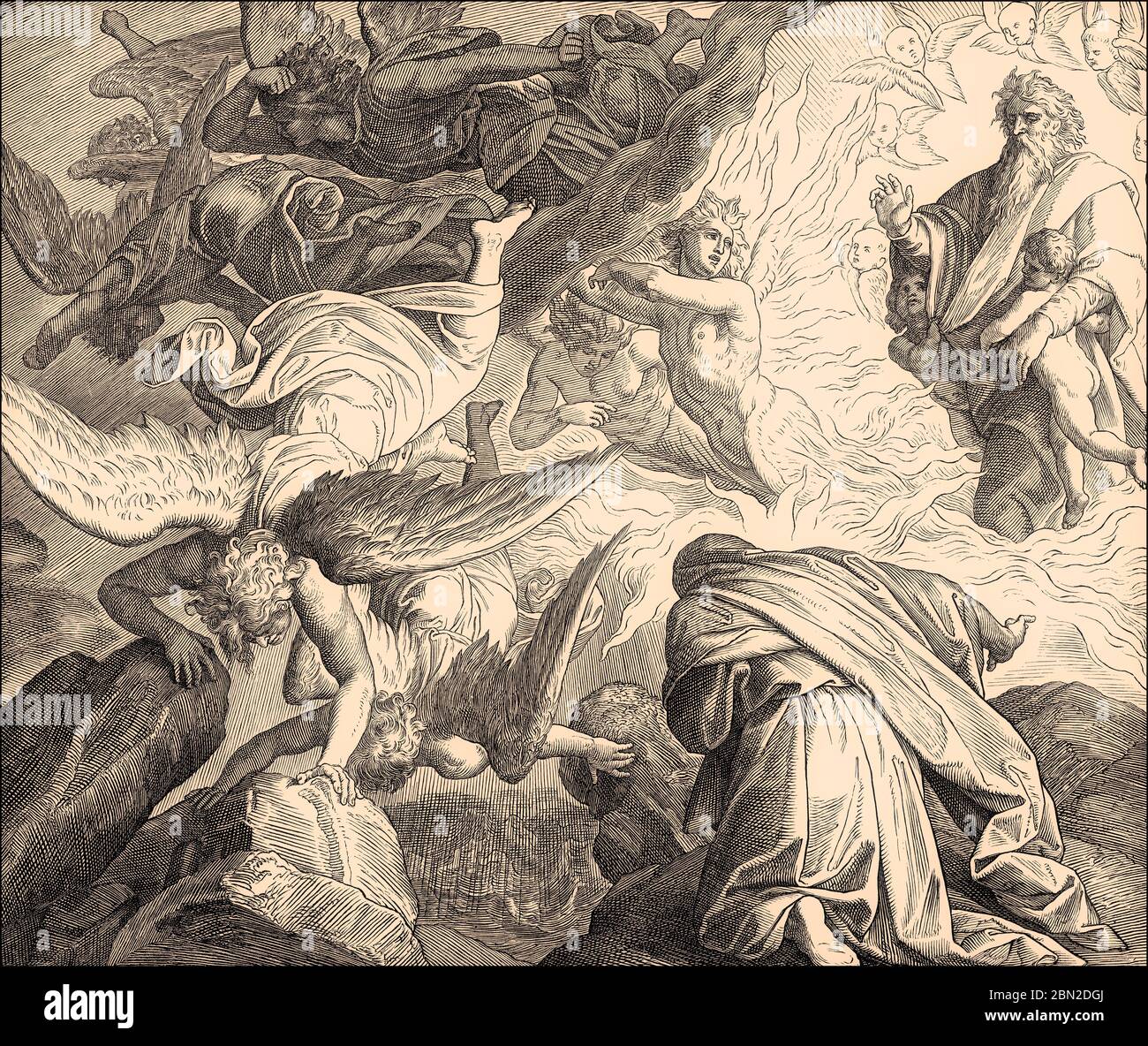 God Appears to Elijah, Old Testament, by Julius Schnorr von Carolsfeld ...