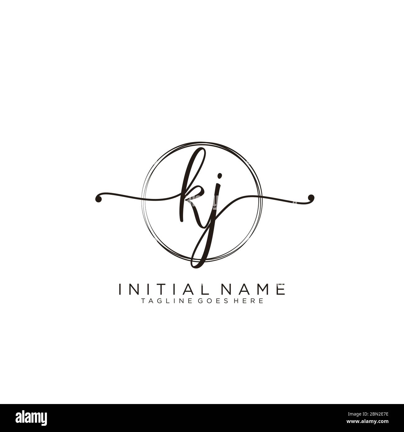 Kj signature Stock Vector Images - Alamy