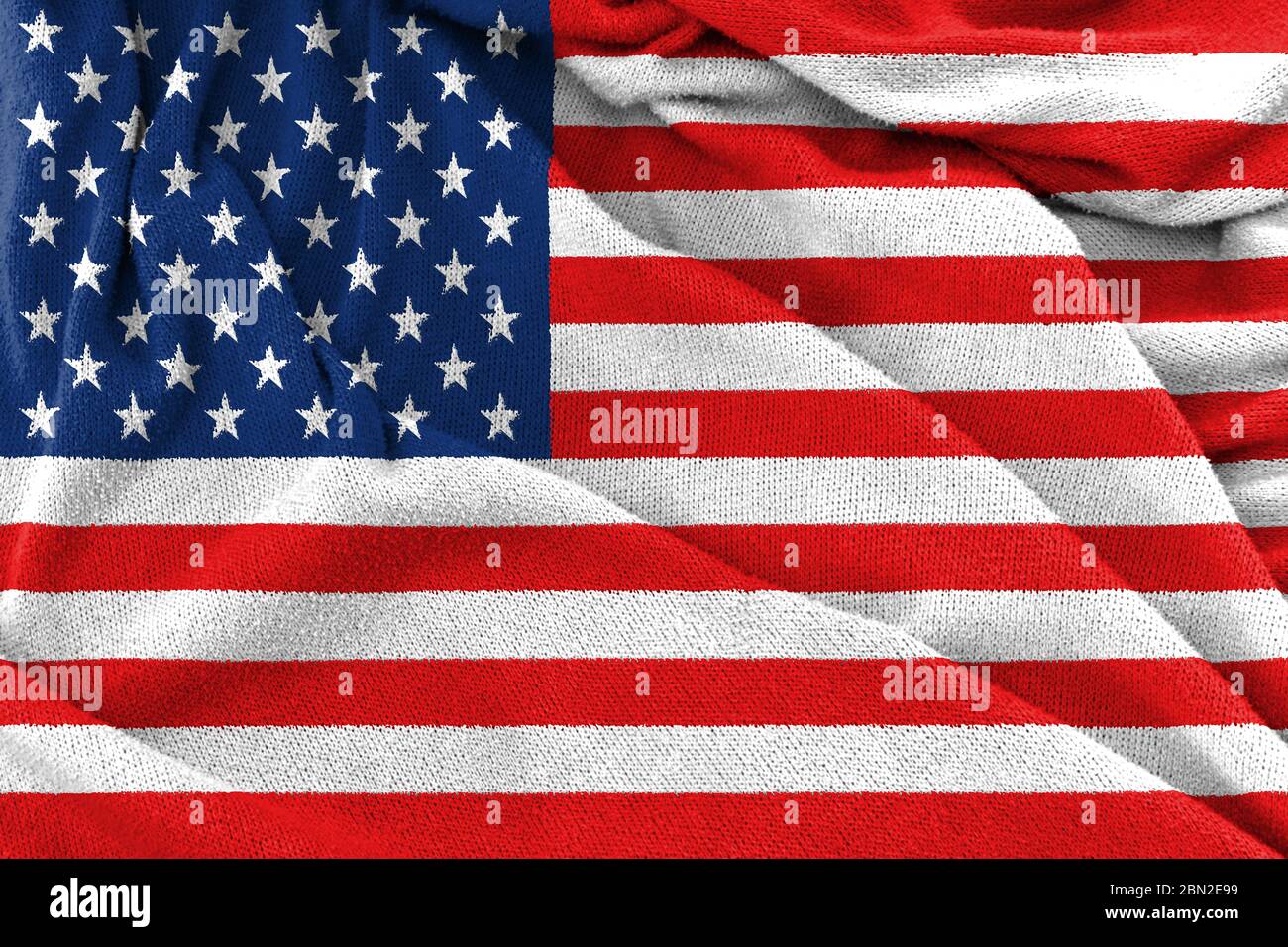 Fabric texture of USA national flag Stock Photo - Alamy