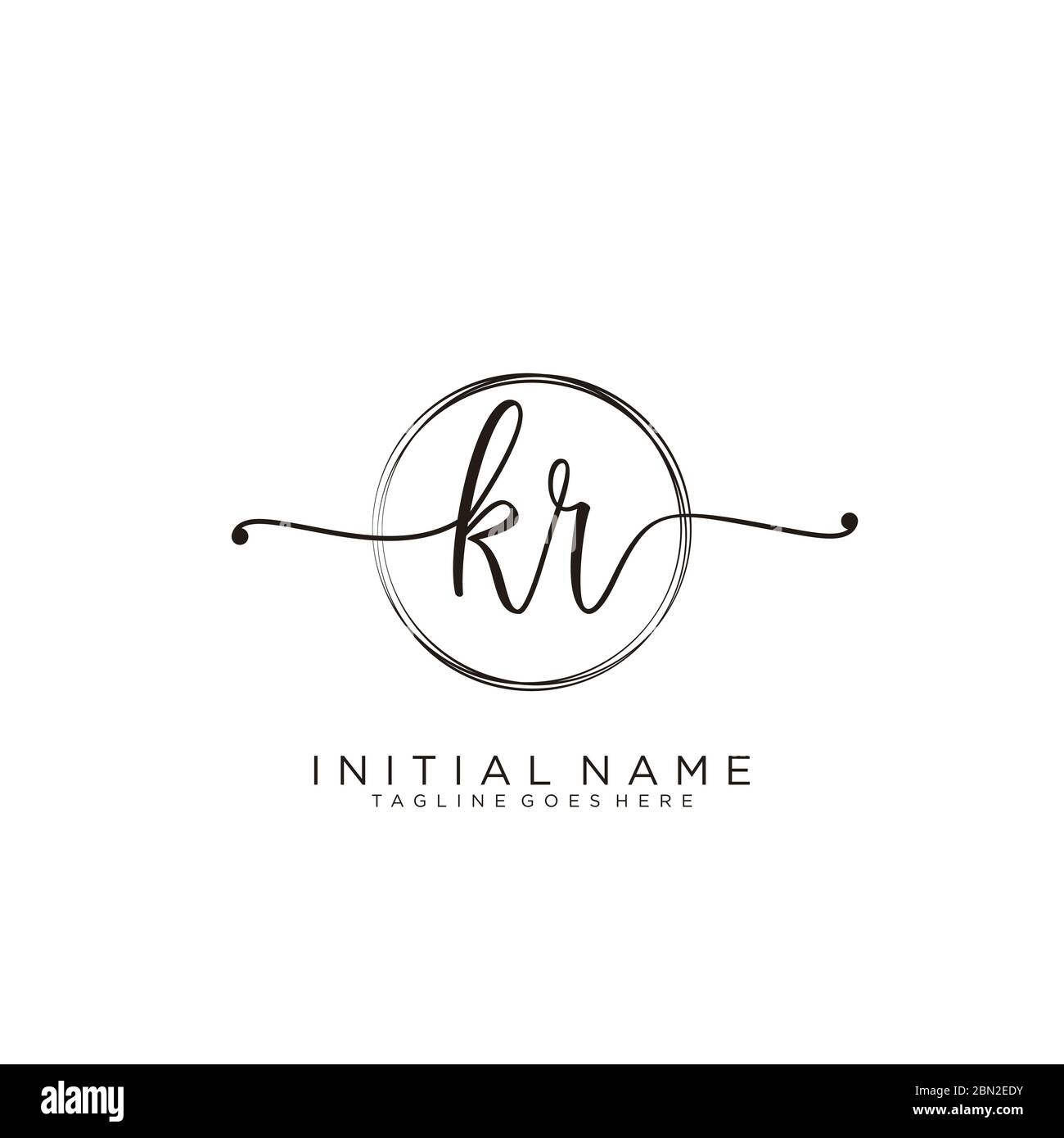 Initials kr vector vectors hi-res stock photography and images - Alamy