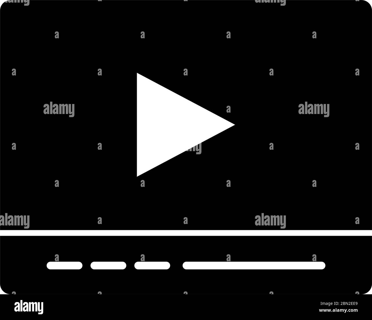 Video player glyph black icon Stock Vector Image & Art - Alamy