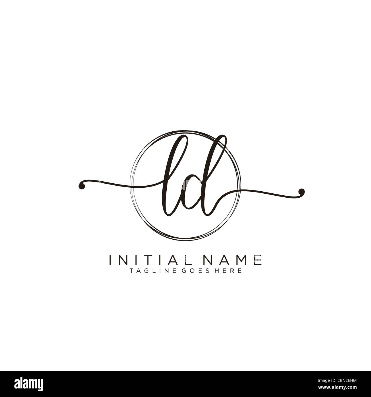 Letter ld logo design hi-res stock photography and images - Alamy