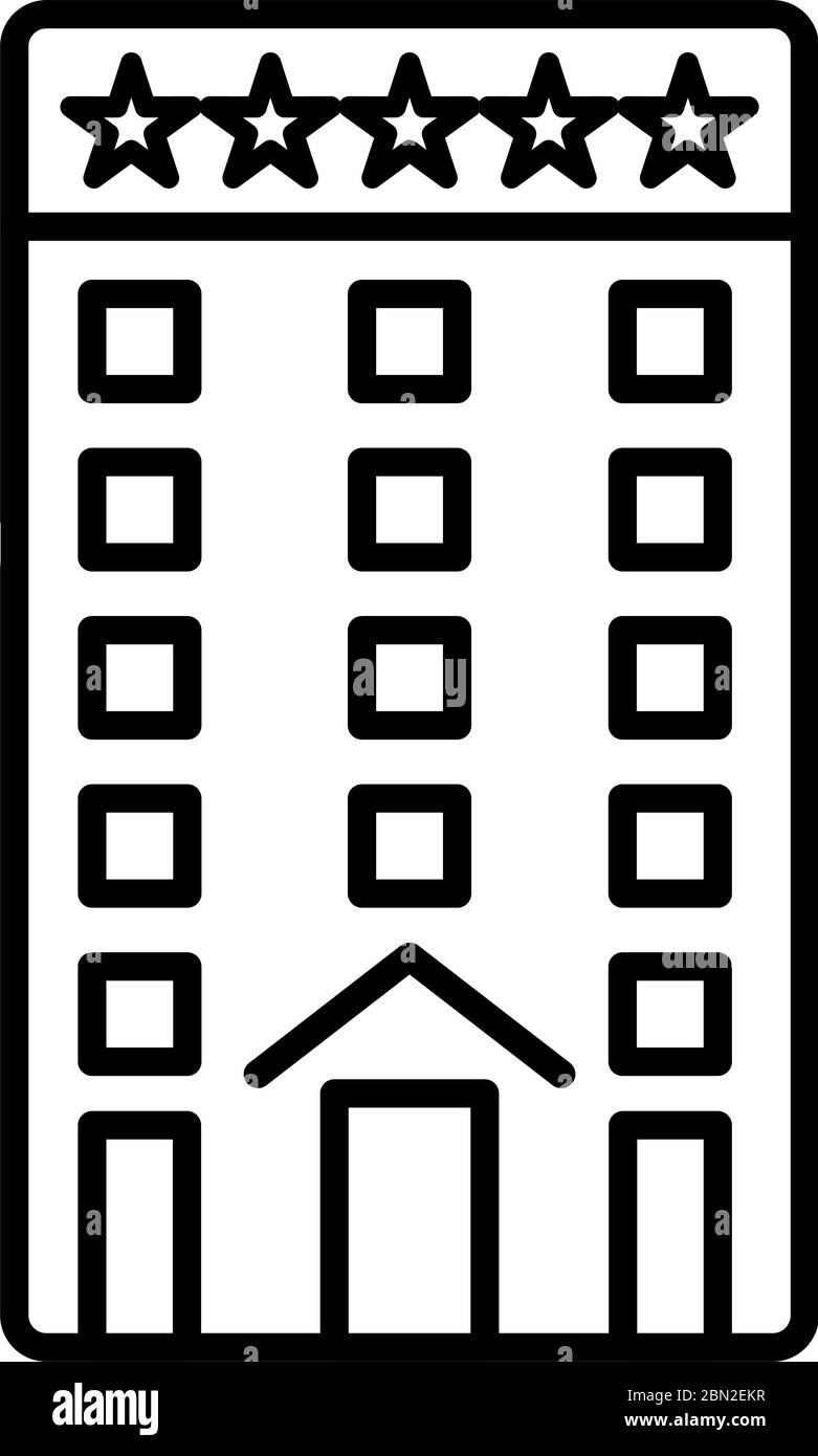 Five star Building Line black icon Stock Vector Image & Art - Alamy
