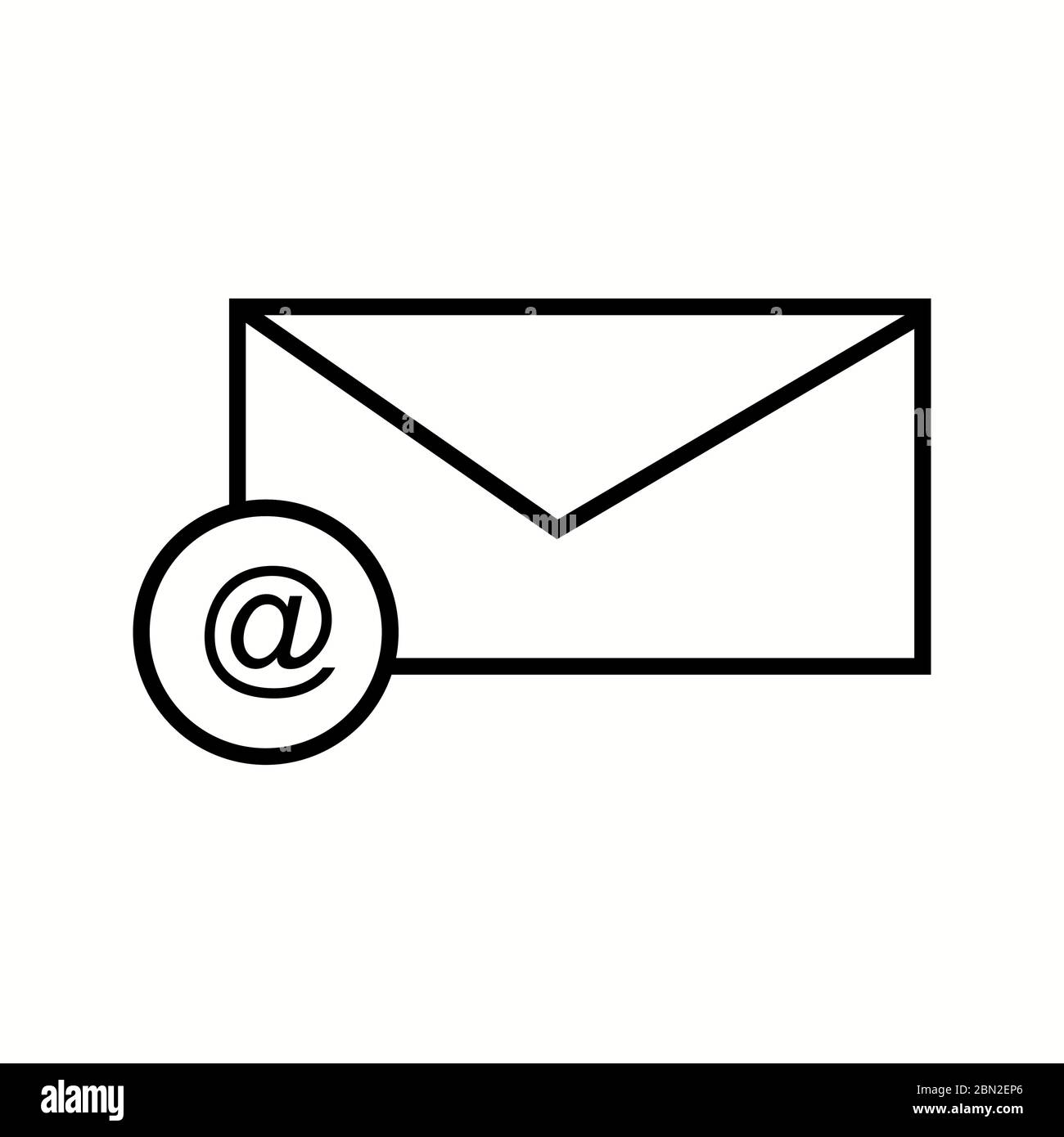 beautiful mail line black icon Stock Vector Image & Art - Alamy