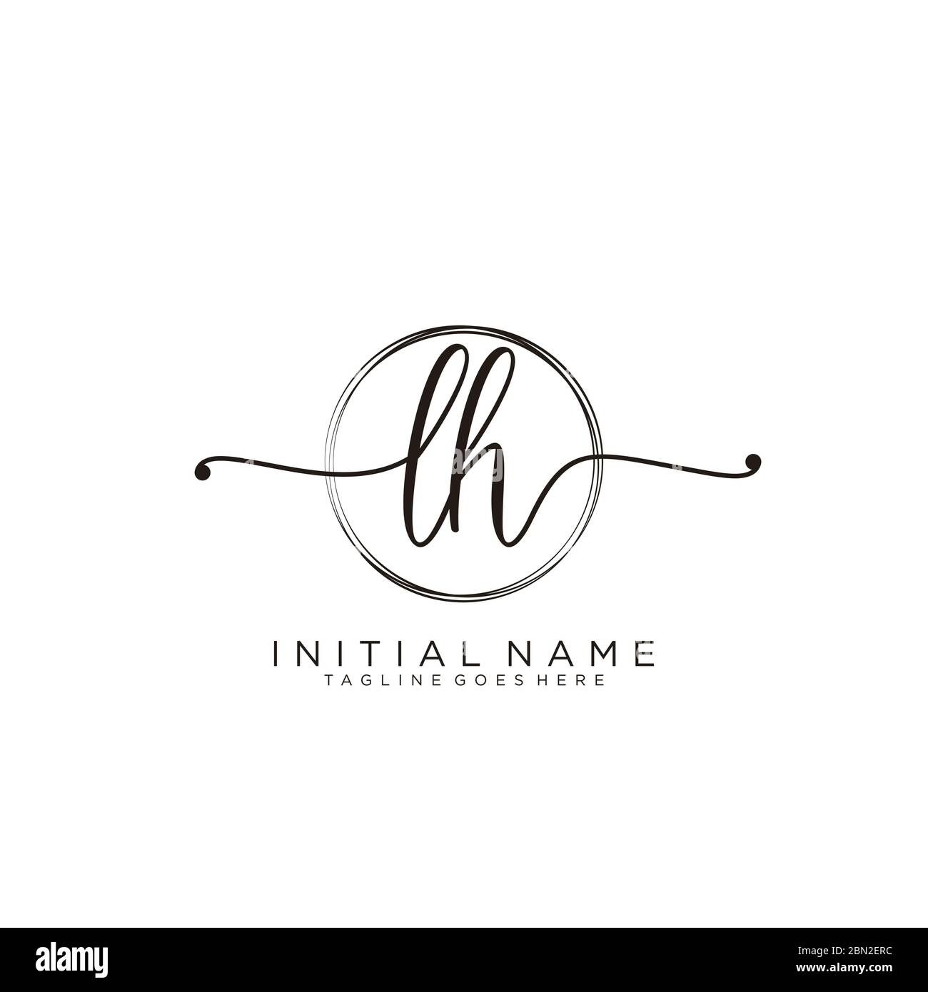 Letter lh logo hi-res stock photography and images - Alamy