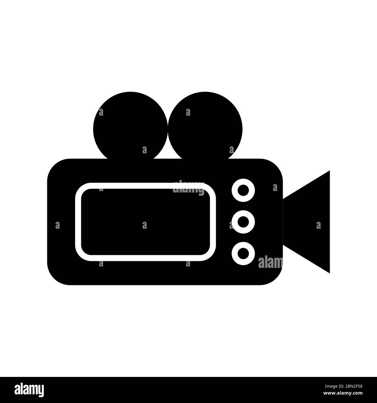 Video camera black icon Black and White Stock Photos & Images - Alamy