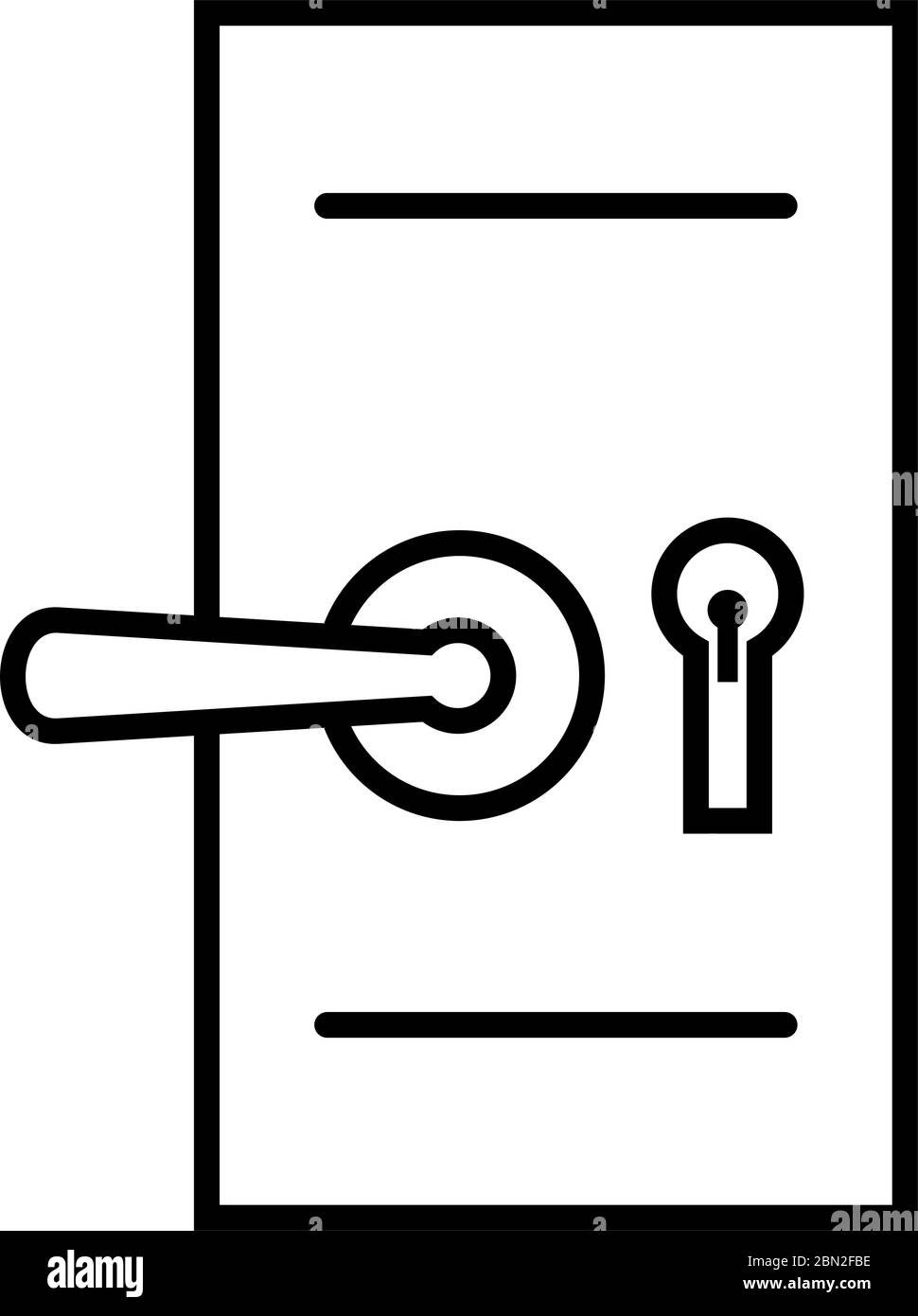 Door security lock Line black icon Stock Vector Image & Art - Alamy