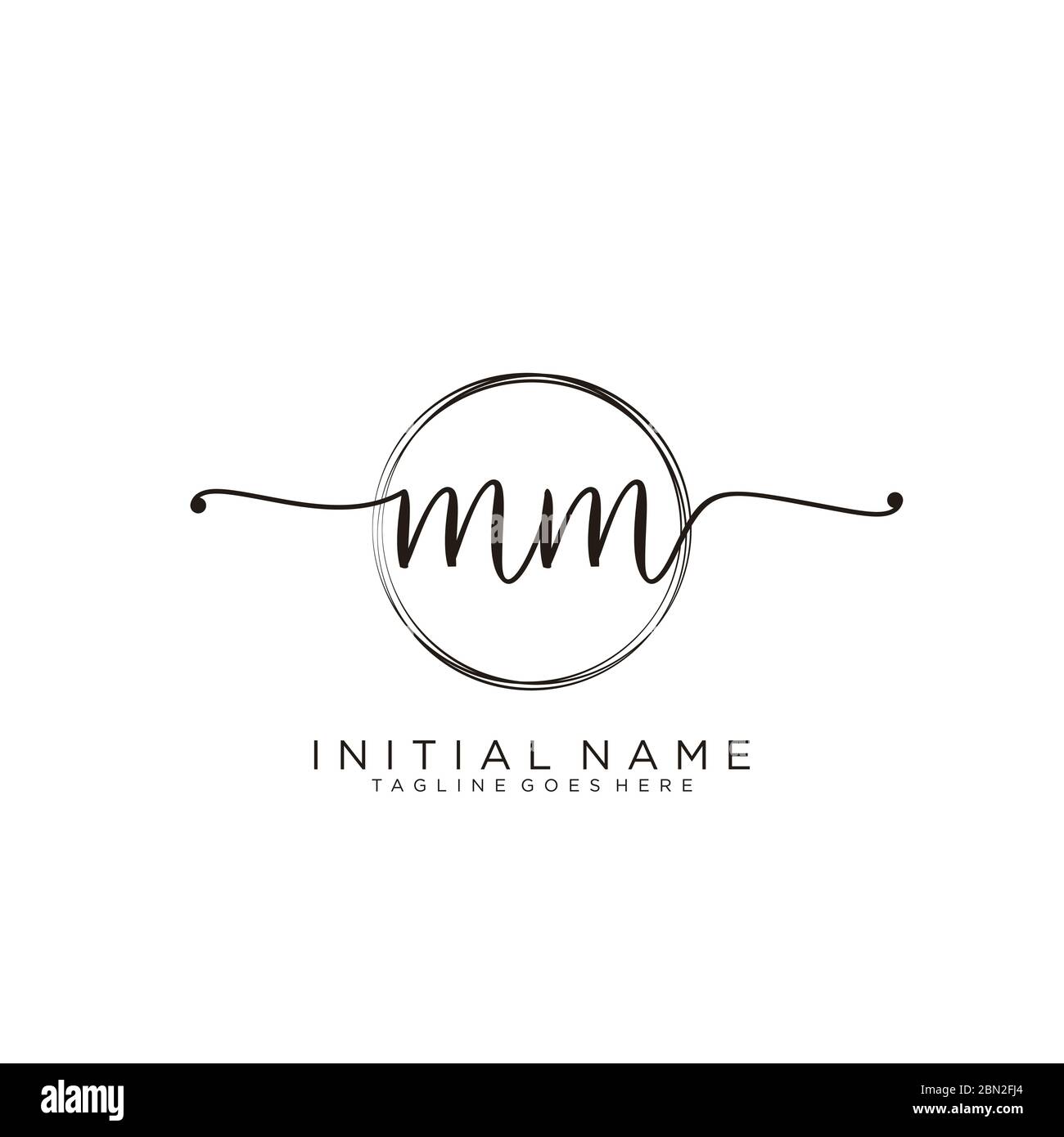 Mm monogram vector vectors hi-res stock photography and images - Alamy