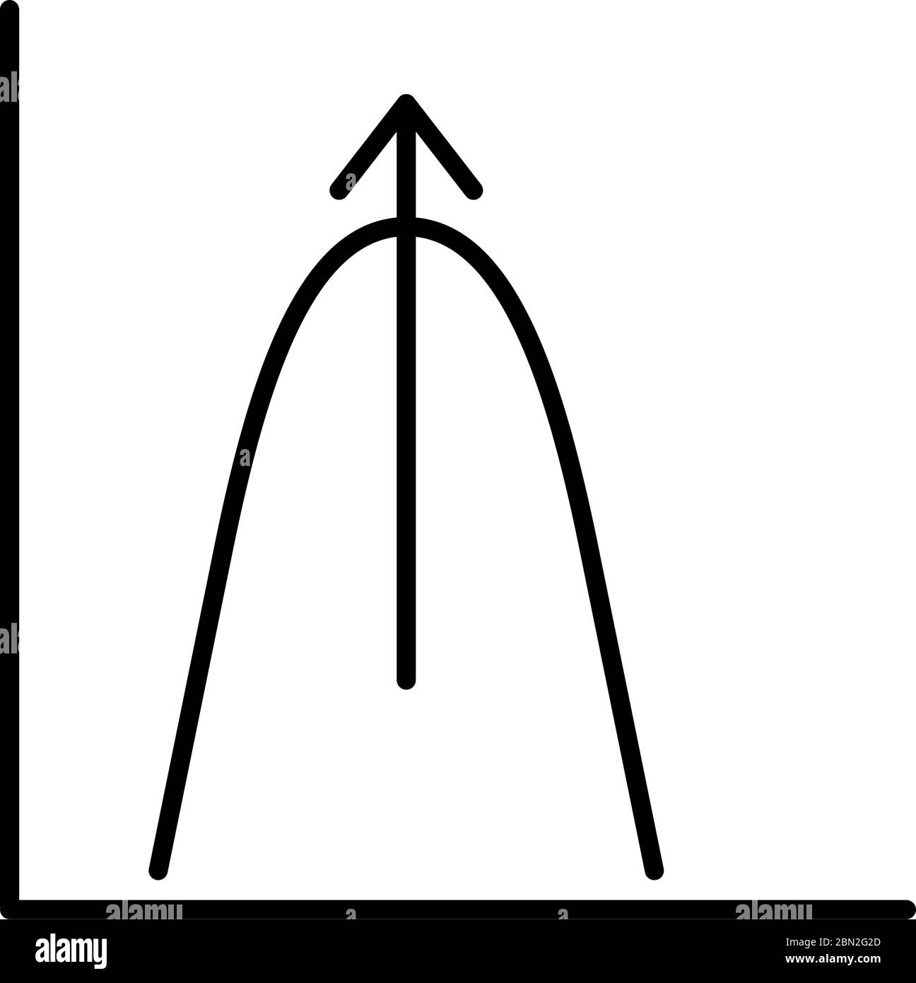 Bell shaped graph Beautiful line black icon Stock Vector Image & Art ...