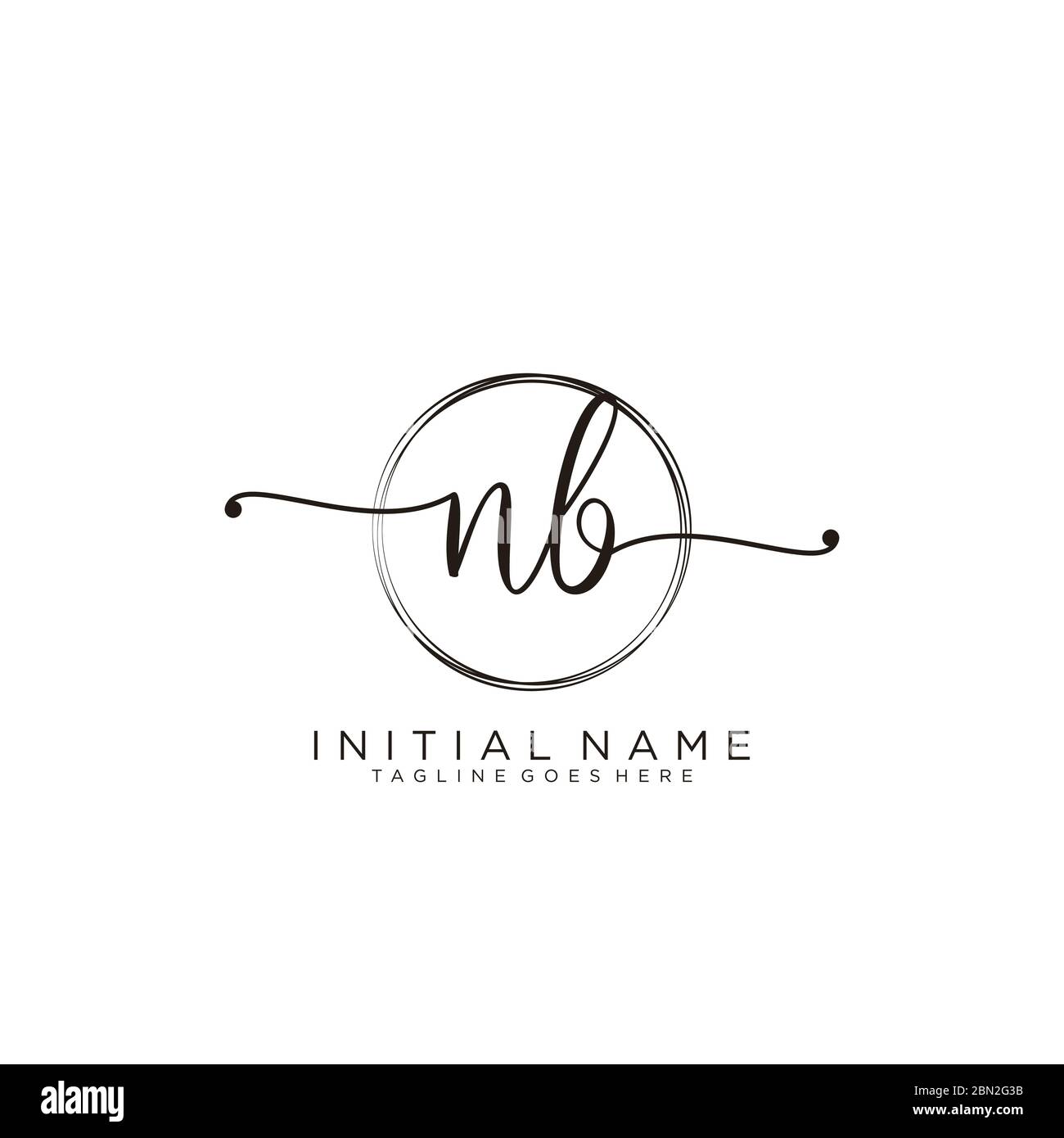 Nb initials logo Stock Vector Images - Alamy