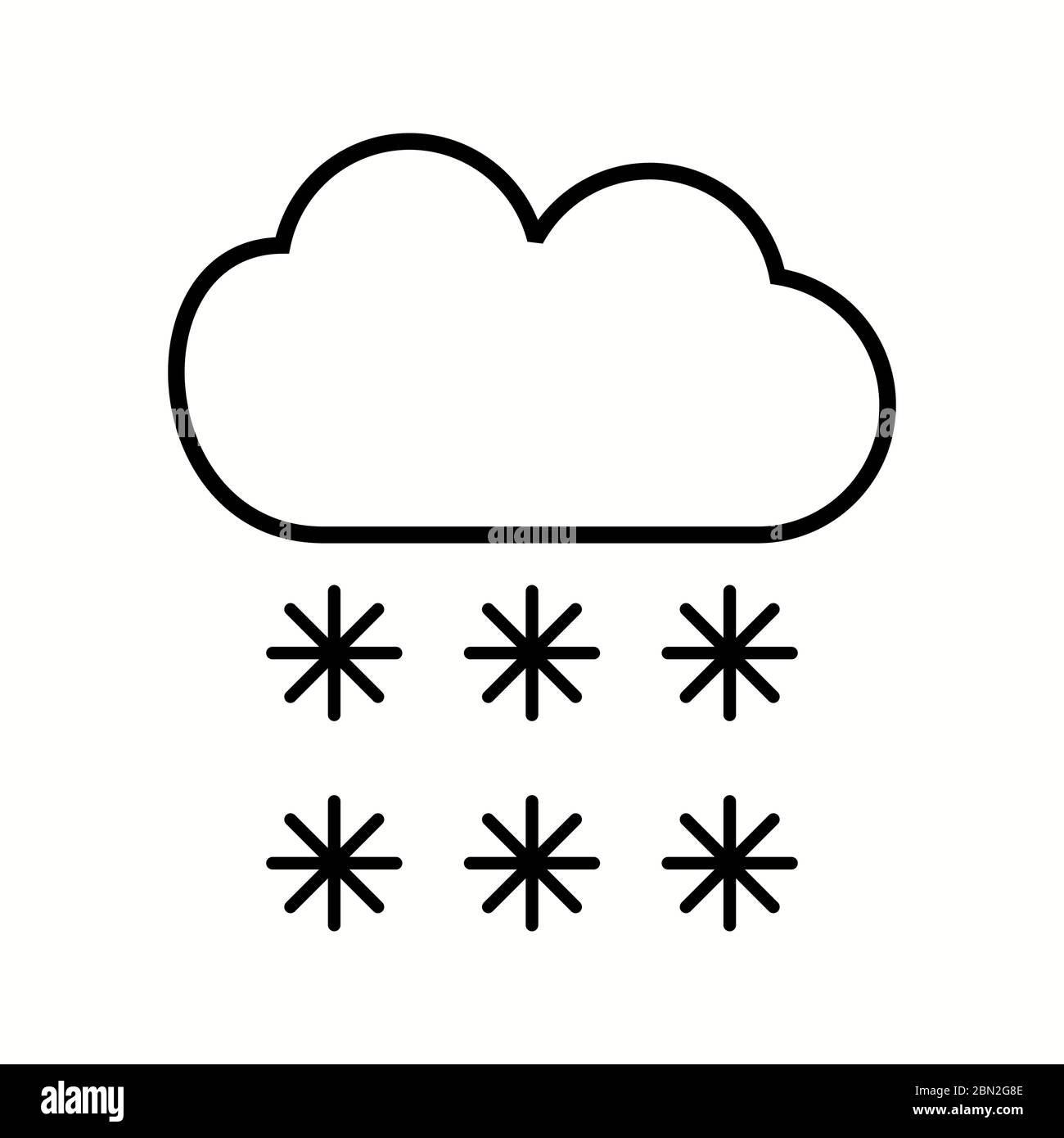 Snowing Beautiful winter line black icon Stock Vector Image & Art - Alamy