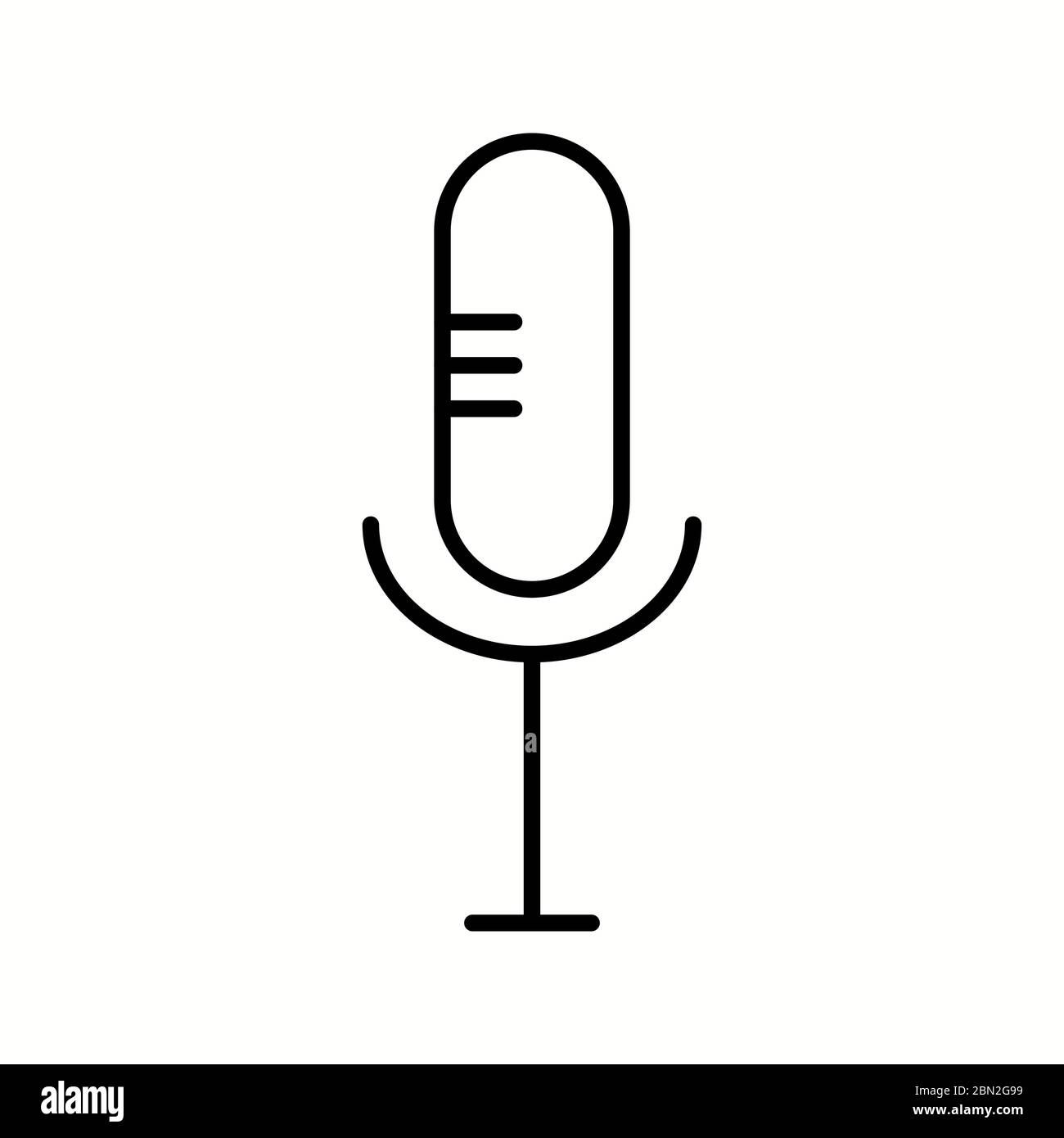 Beautiful mic line black icon Stock Vector Image & Art - Alamy