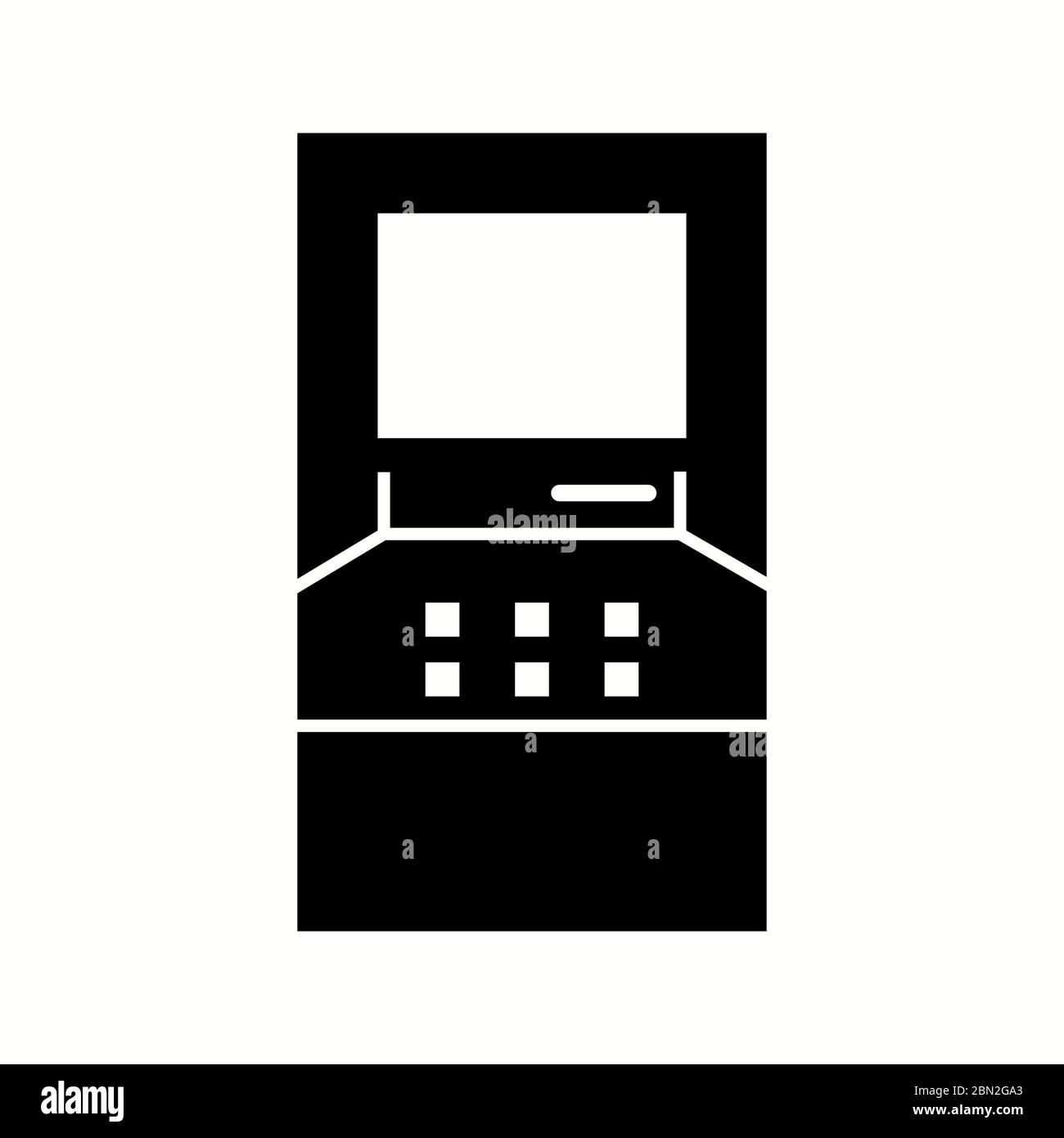 Beautiful ATM machine glyph black icon Stock Vector Image & Art - Alamy