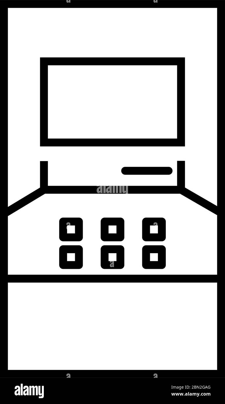 Beautiful ATM machine Line black icon Stock Vector Image & Art - Alamy