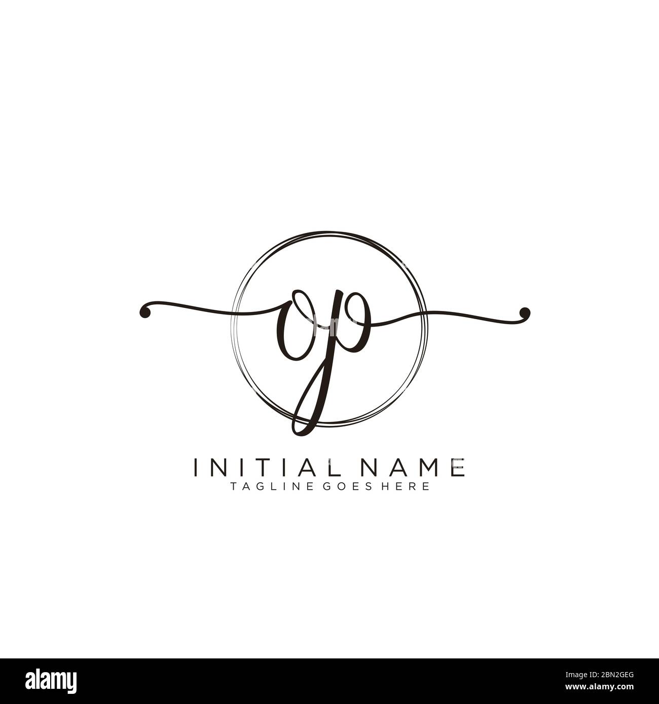 Op initial logo hi-res stock photography and images - Alamy