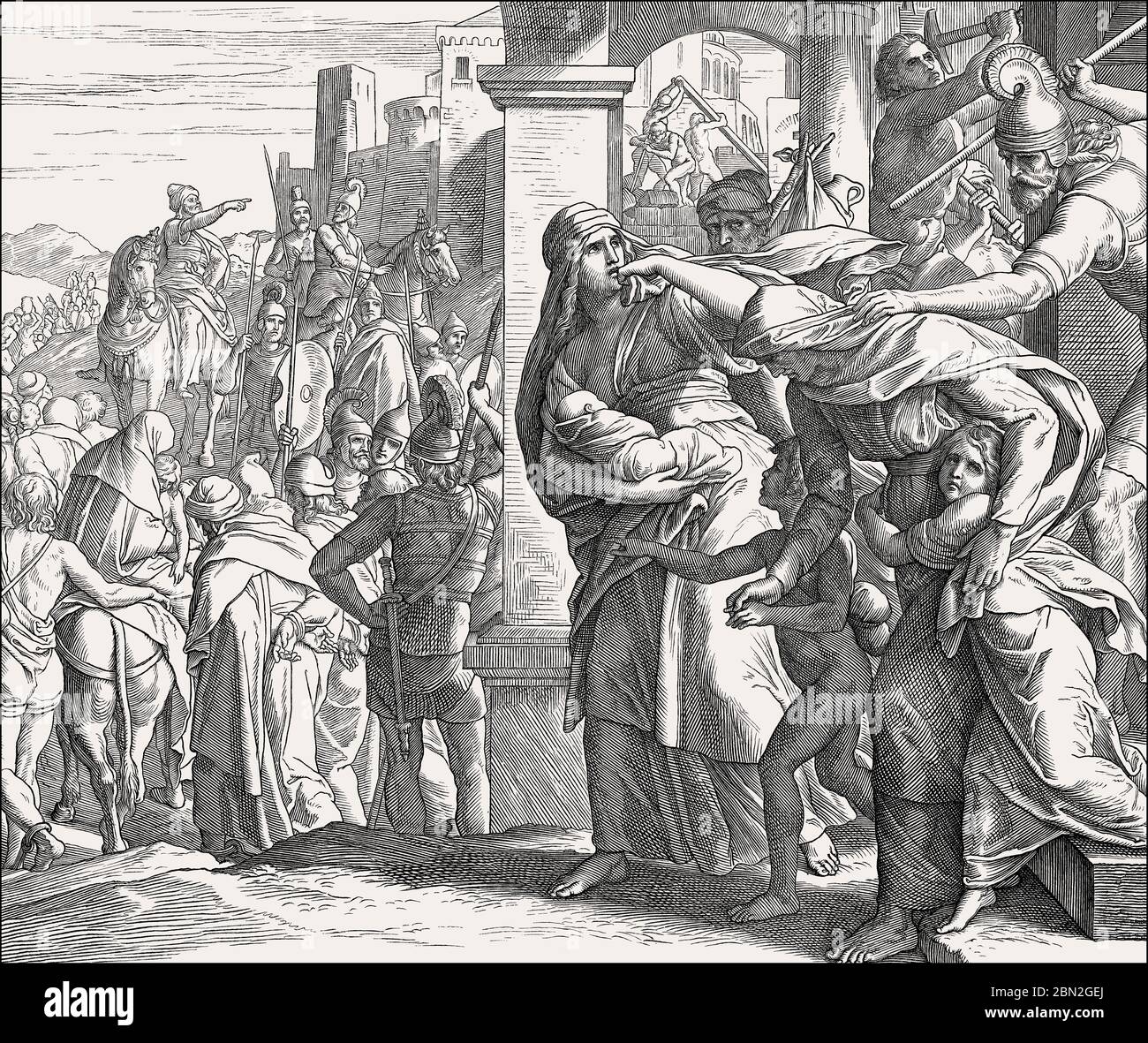 Fall of Jerusalem, Old Testament, by Julius Schnorr von Carolsfeld ...