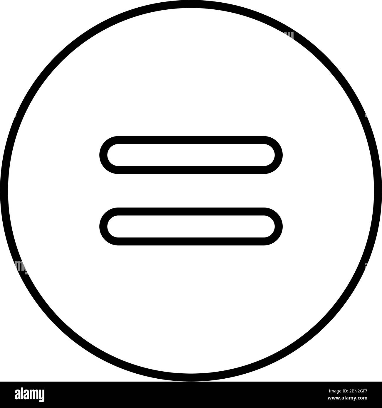 Equal to symbol Beautiful line black icon Stock Vector Image & Art - Alamy