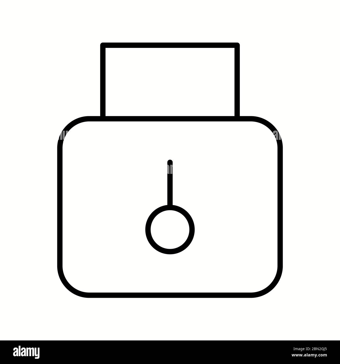 beautiful lock line black icon Stock Vector Image & Art - Alamy