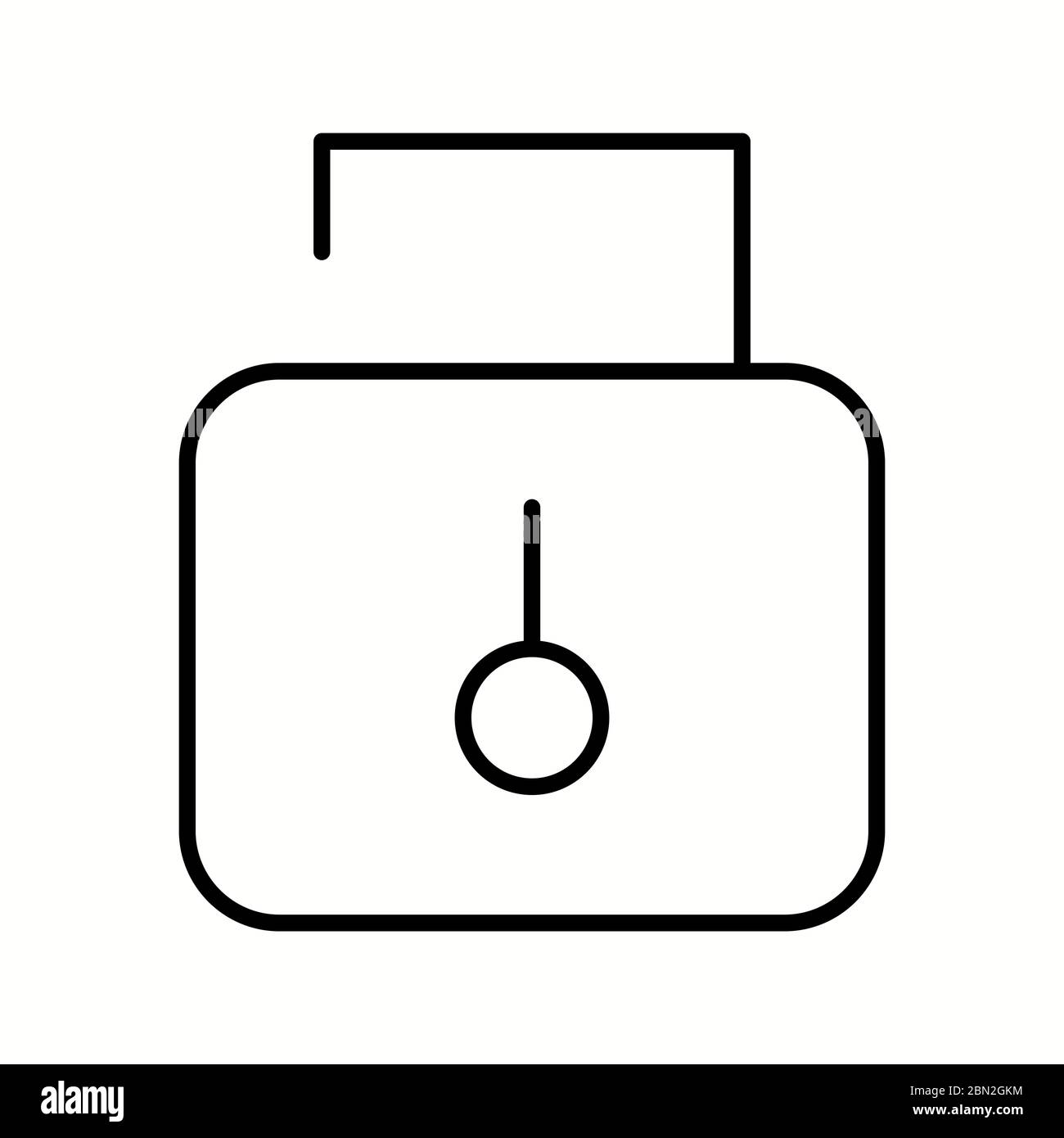 Beautiful unlock line black icon Stock Vector Image & Art - Alamy