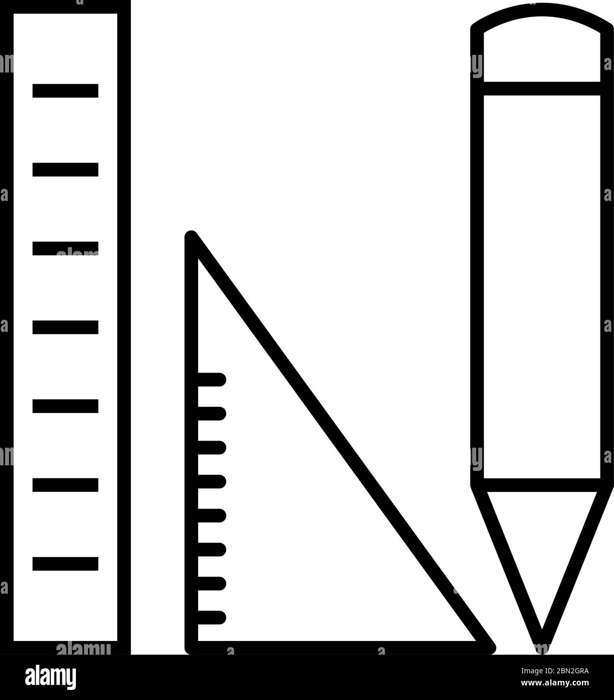 Studying geometry Beautiful line black icon Stock Vector Image & Art ...