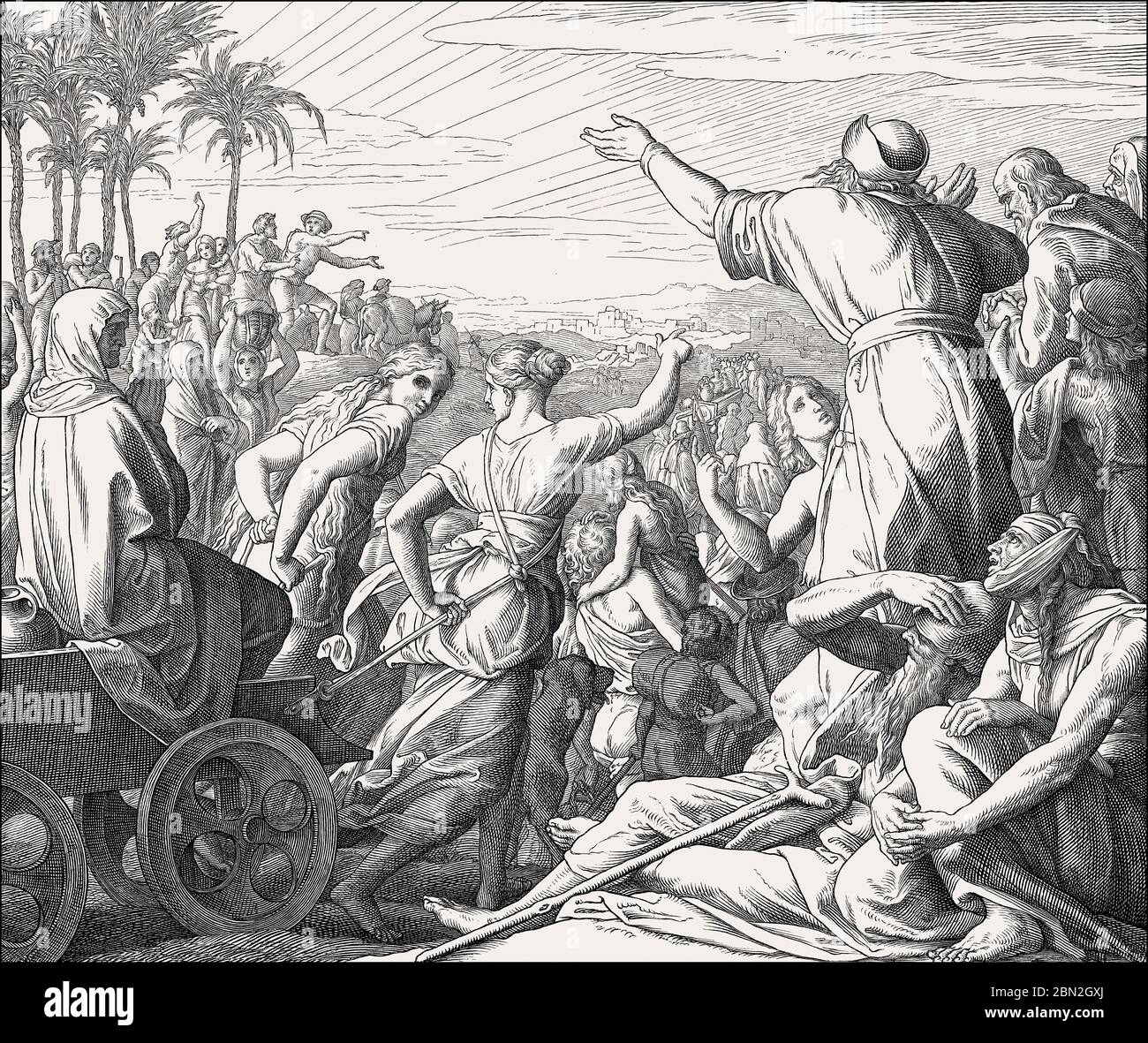 Jewish exiles returned to Jerusalem, Old Testament, by Julius Schnorr ...