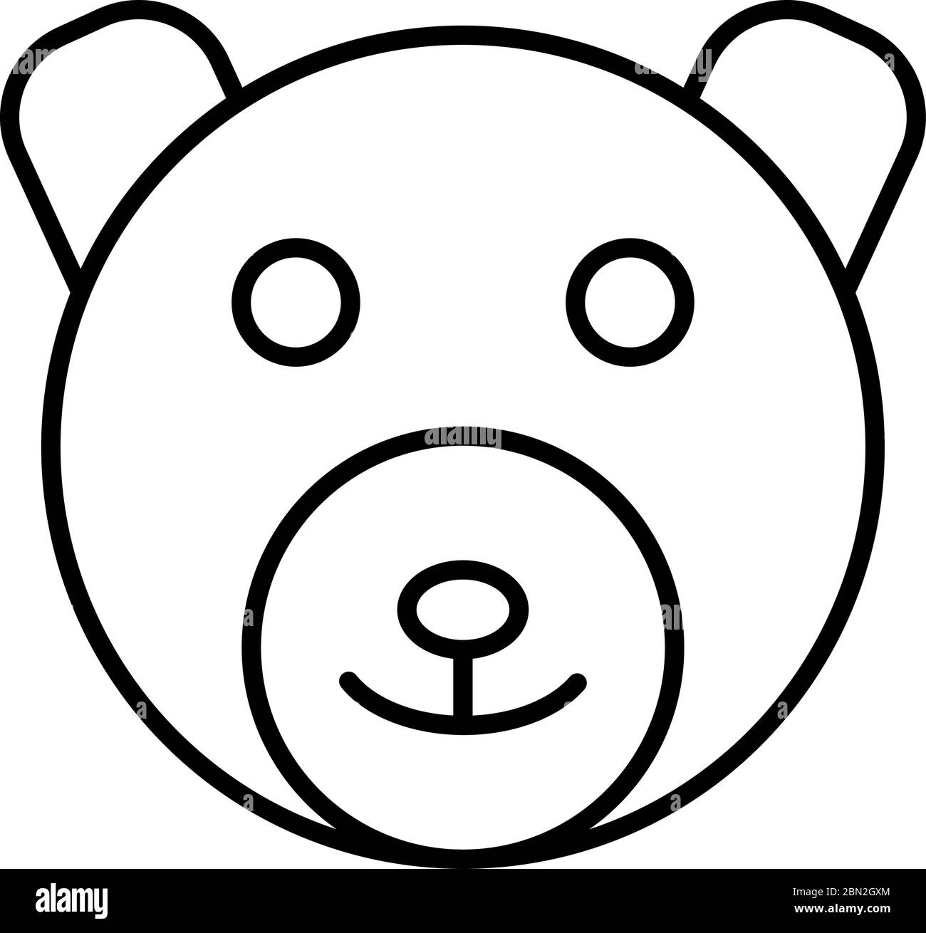 Bear Line Black Icon Stock Vector Image & Art - Alamy