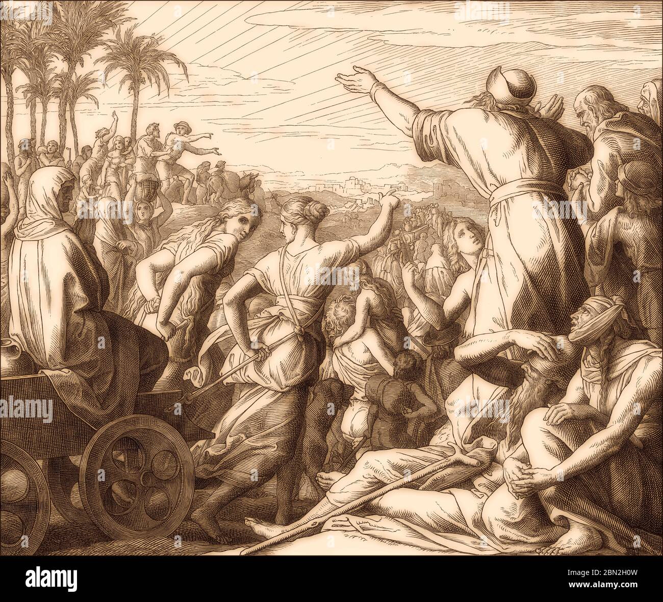 Jewish exiles returned to Jerusalem, Old Testament, by Julius Schnorr ...