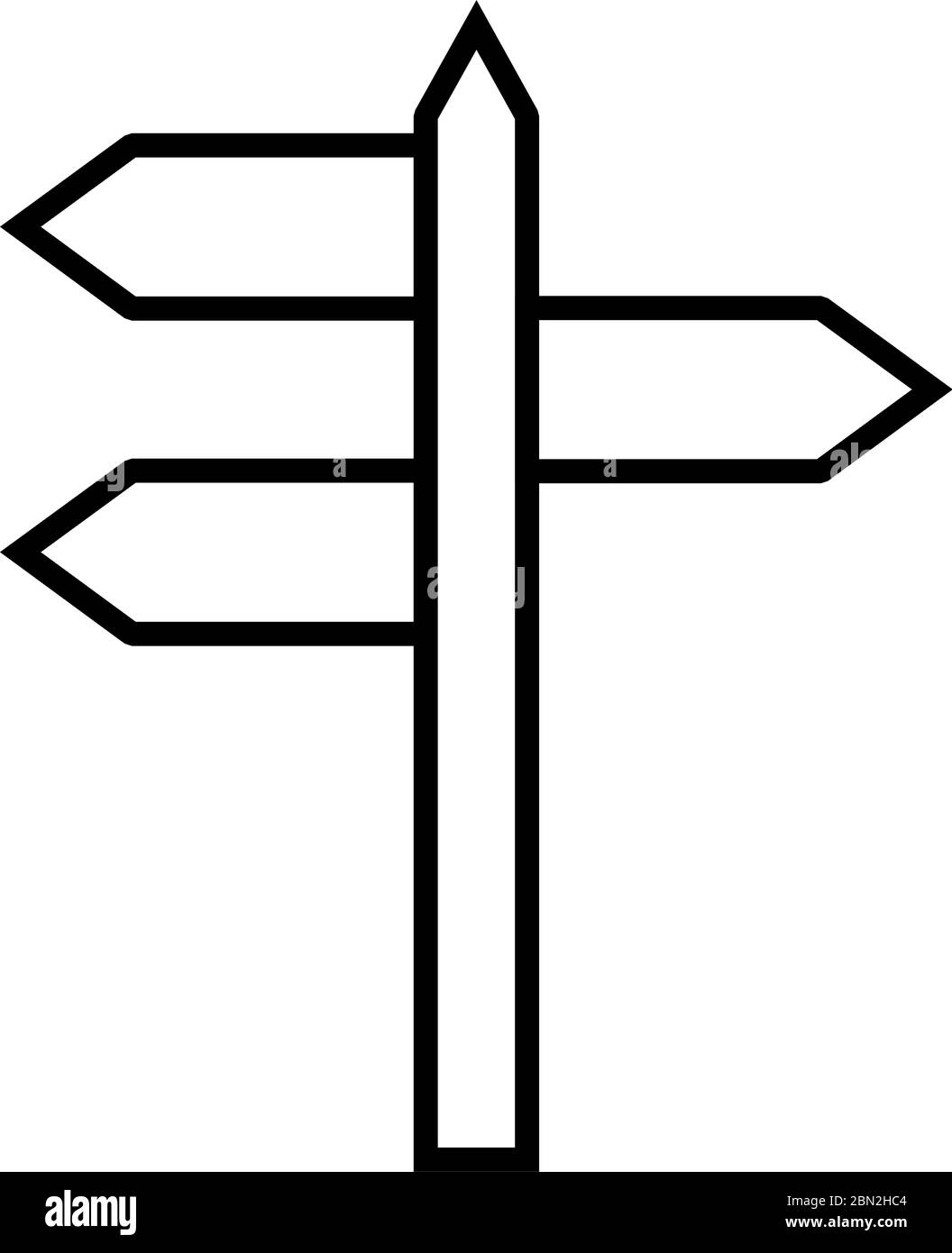 Street Sign Line Black Icon Stock Vector Image & Art - Alamy