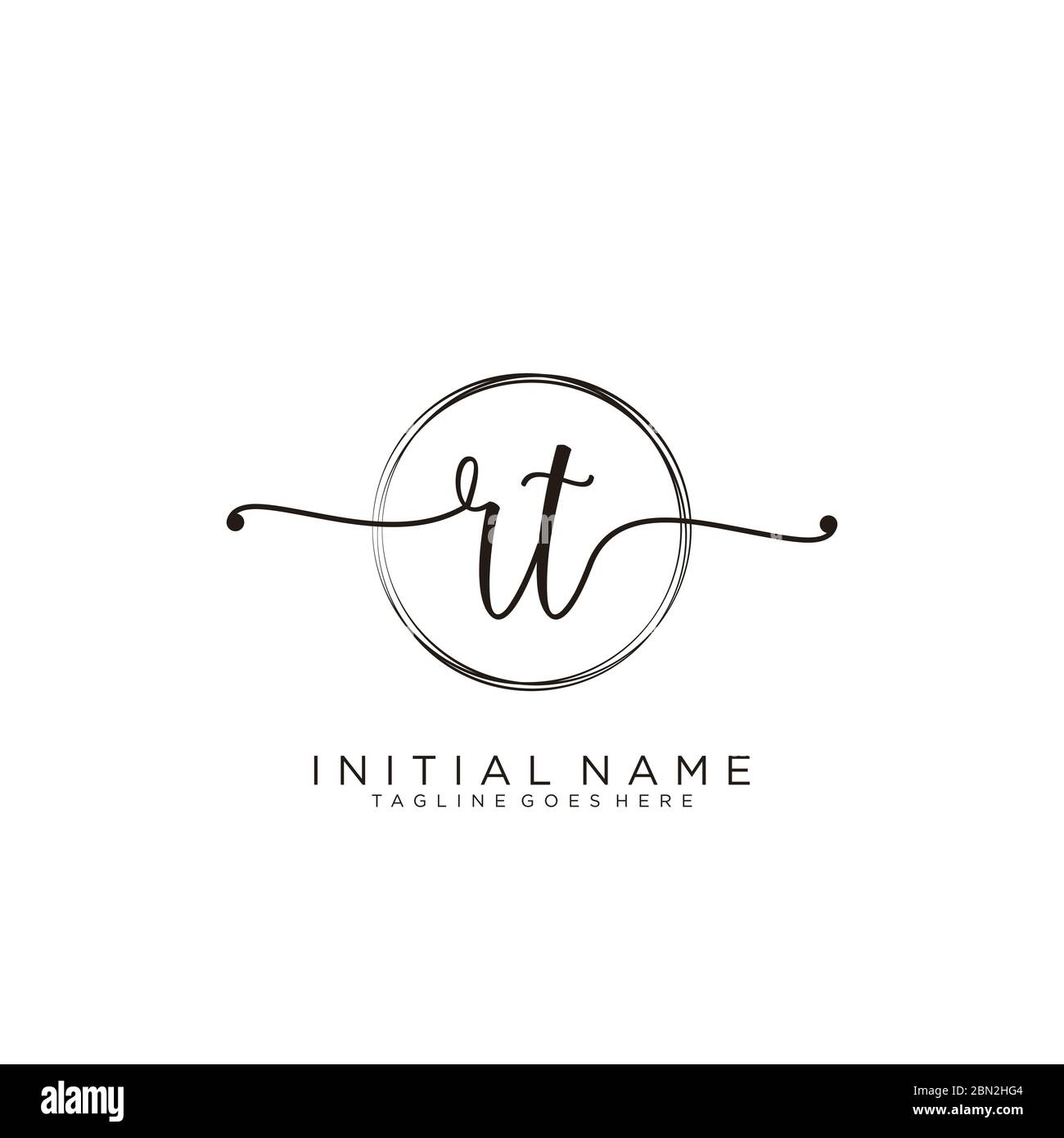Initial rt logo vector vectors hi-res stock photography and images - Alamy