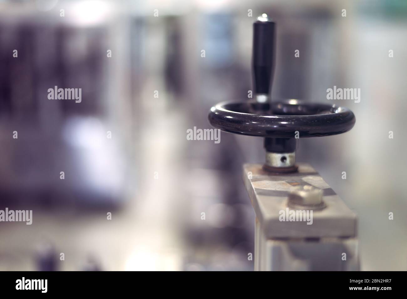 Drinking water of factory or plant production, industrial interior ...