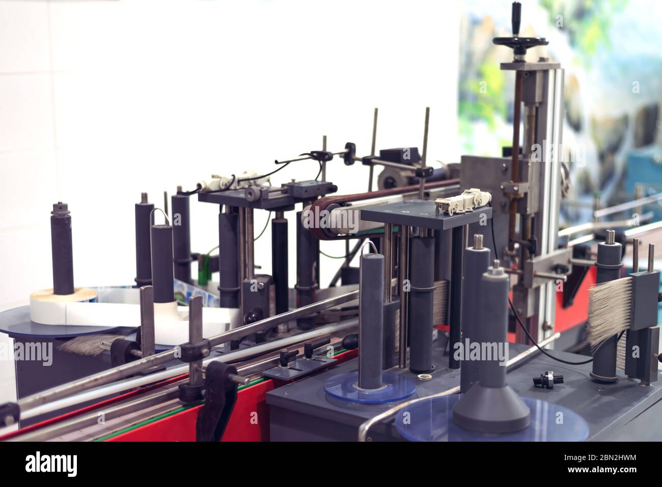 Drinking water of factory or plant production, industrial interior ...