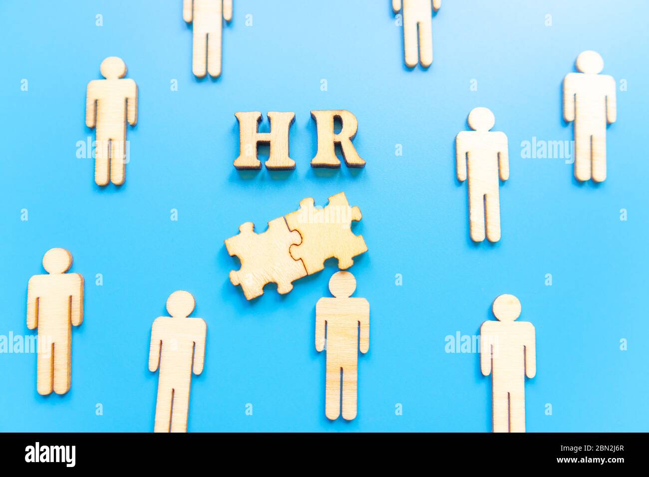 HR - wooden blocks with letters, human resources new employees HR ...