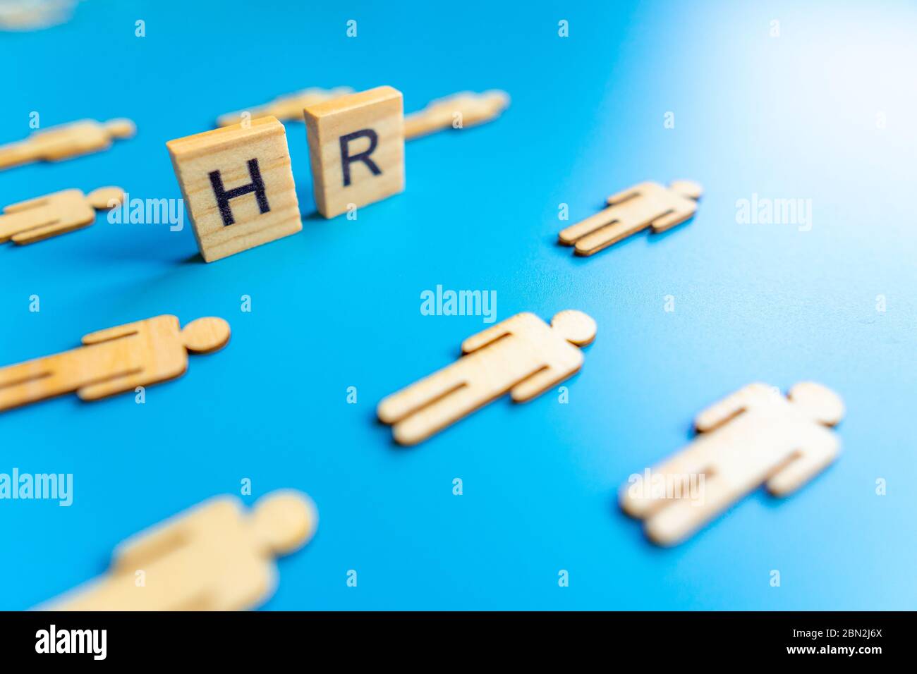 HR - wooden blocks with letters, human resources new employees HR ...