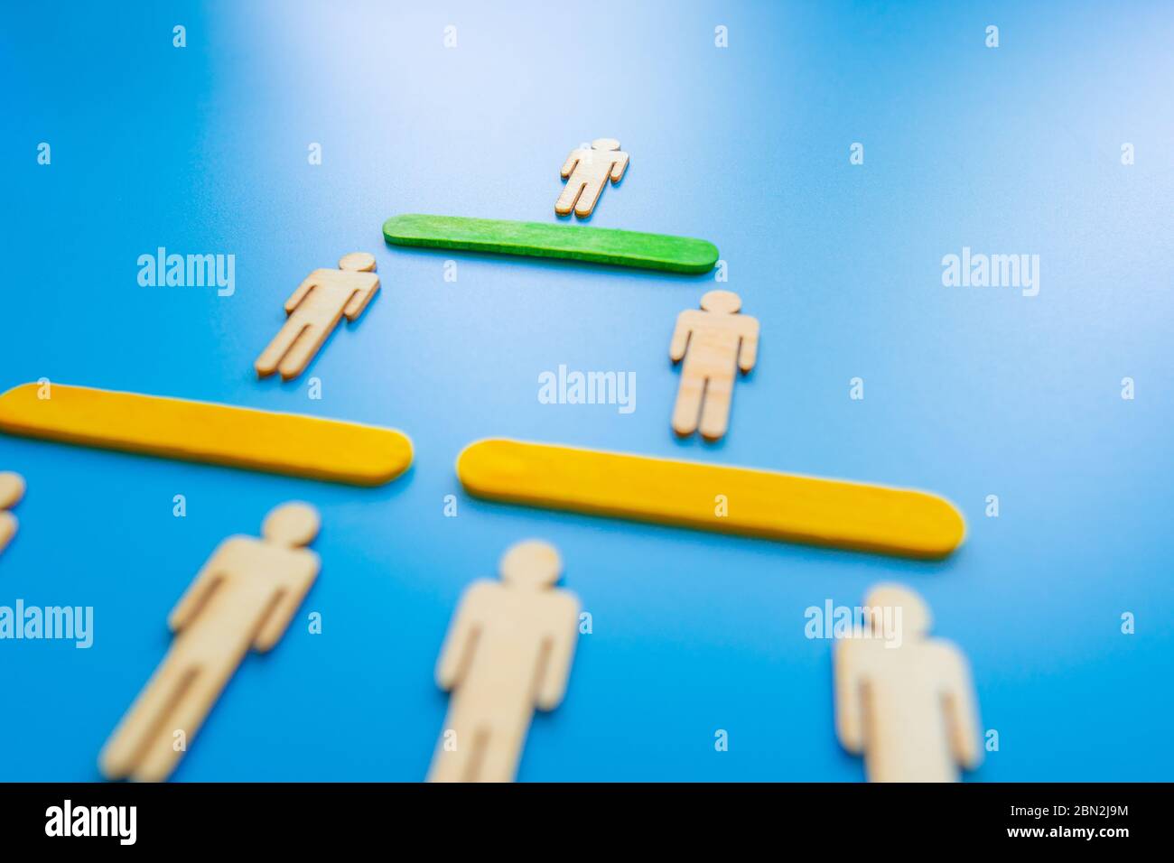 Leadership, human resources and team management concept with a series ...