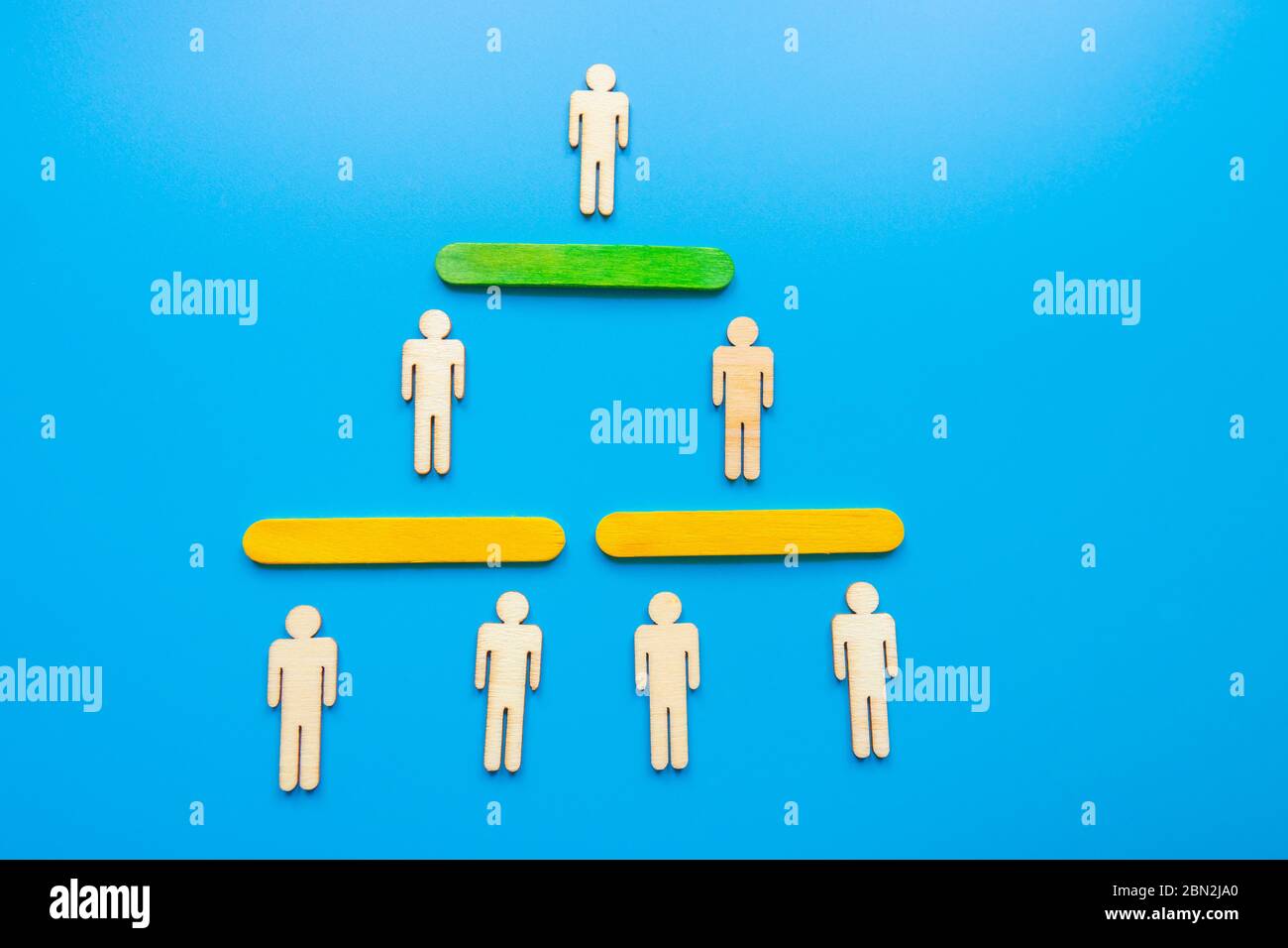 Leadership, human resources and team management concept with a series ...