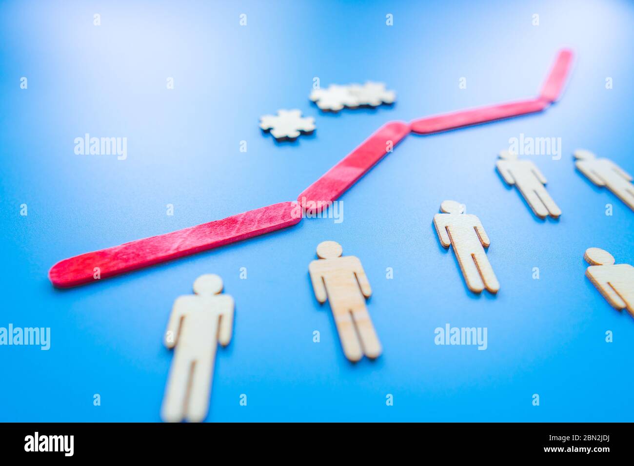 Growth bar chart, Graph diagram made with wooden sticks isolated on ...