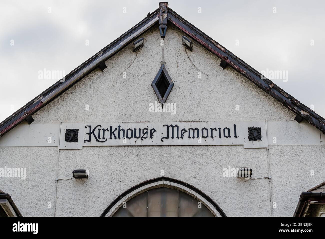 MERTHYR TYDFIL, WALES - 11 MAY 2020 - A old sign saying Kirkhouse ...