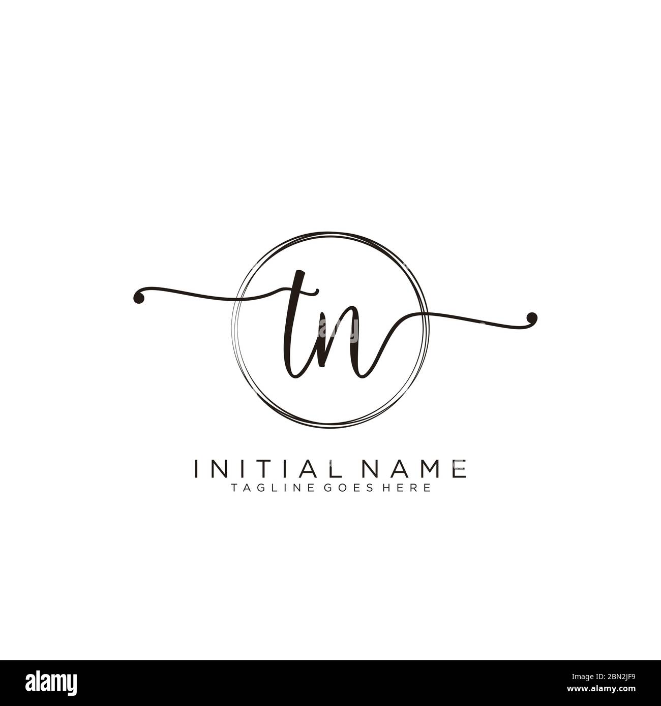 Tn initials logo hi-res stock photography and images - Alamy