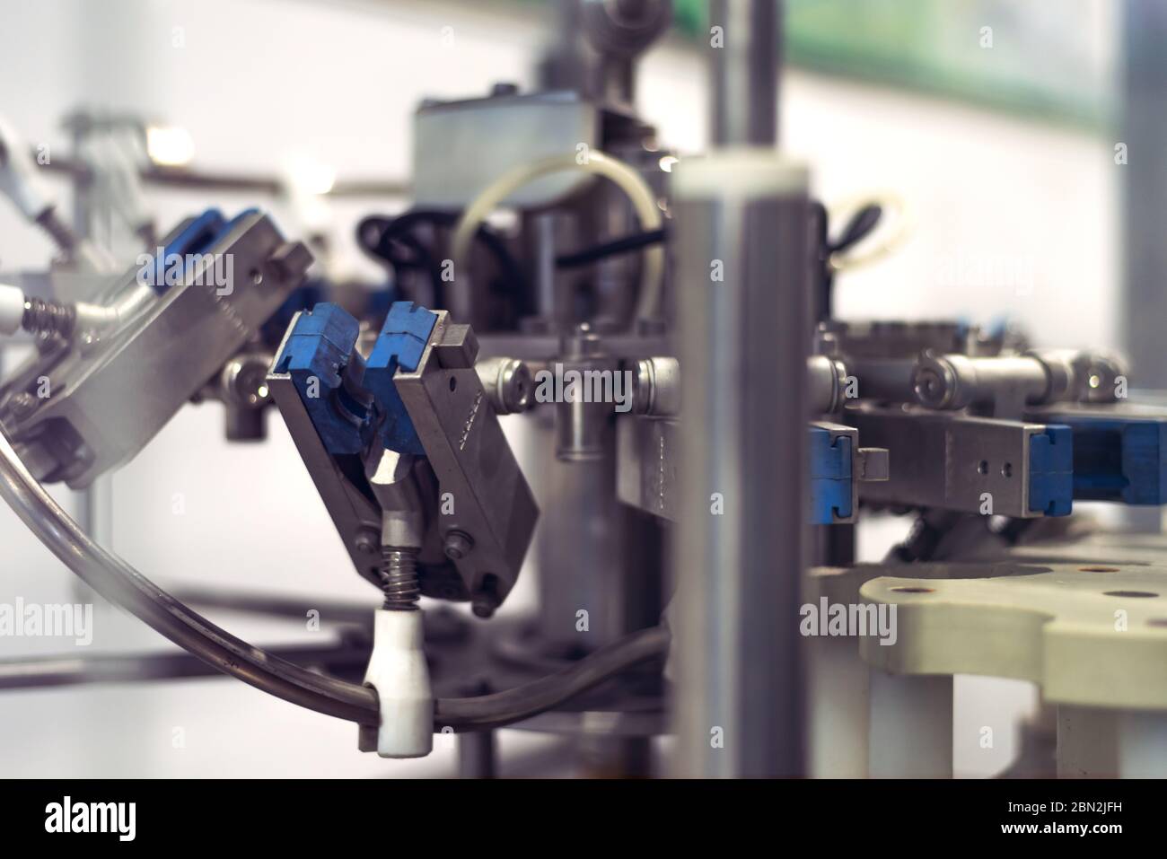Drinking water of factory or plant production, industrial interior ...