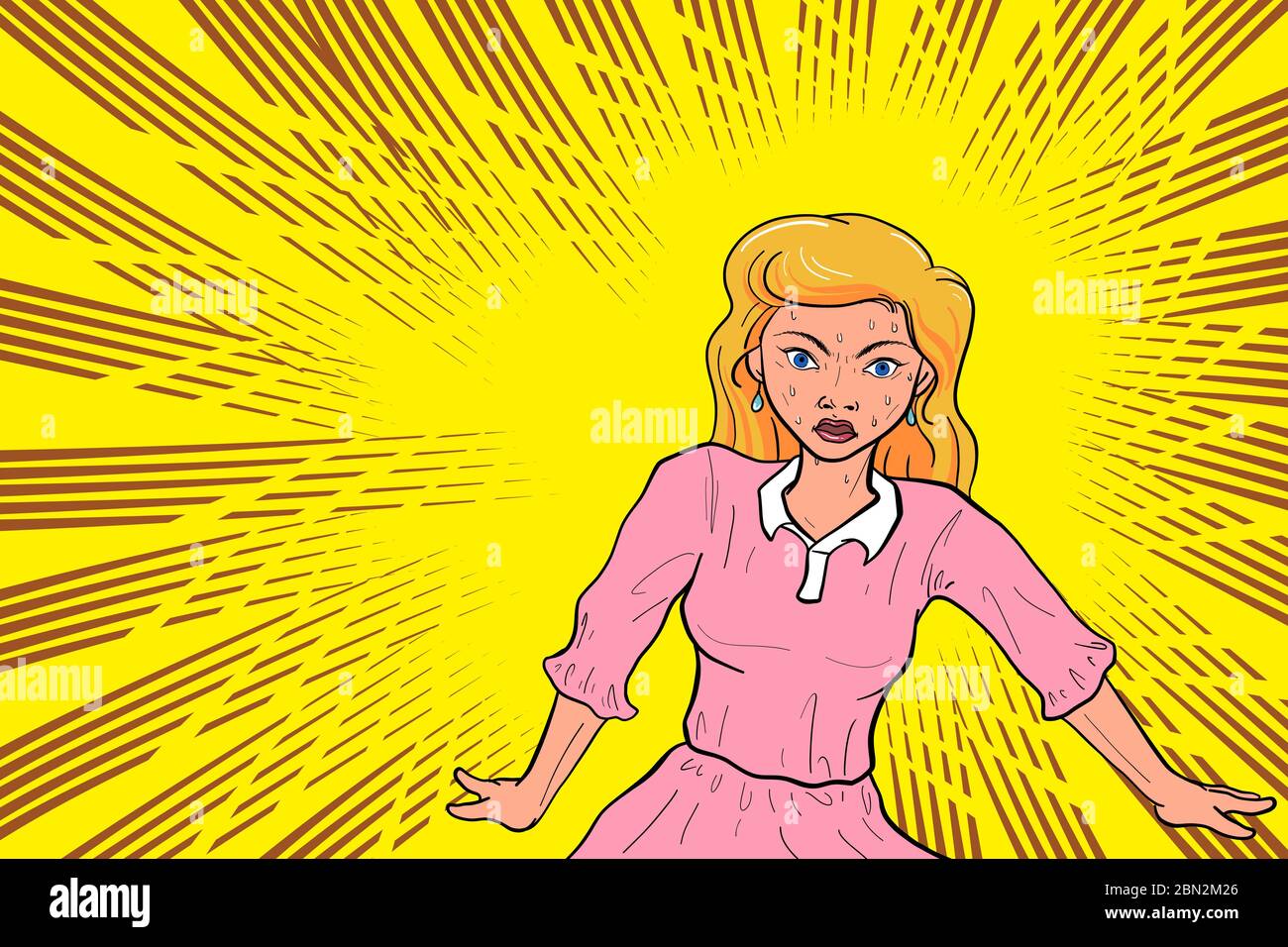 Fear girl. Pop art illustration vector Stock Vector Image & Art - Alamy