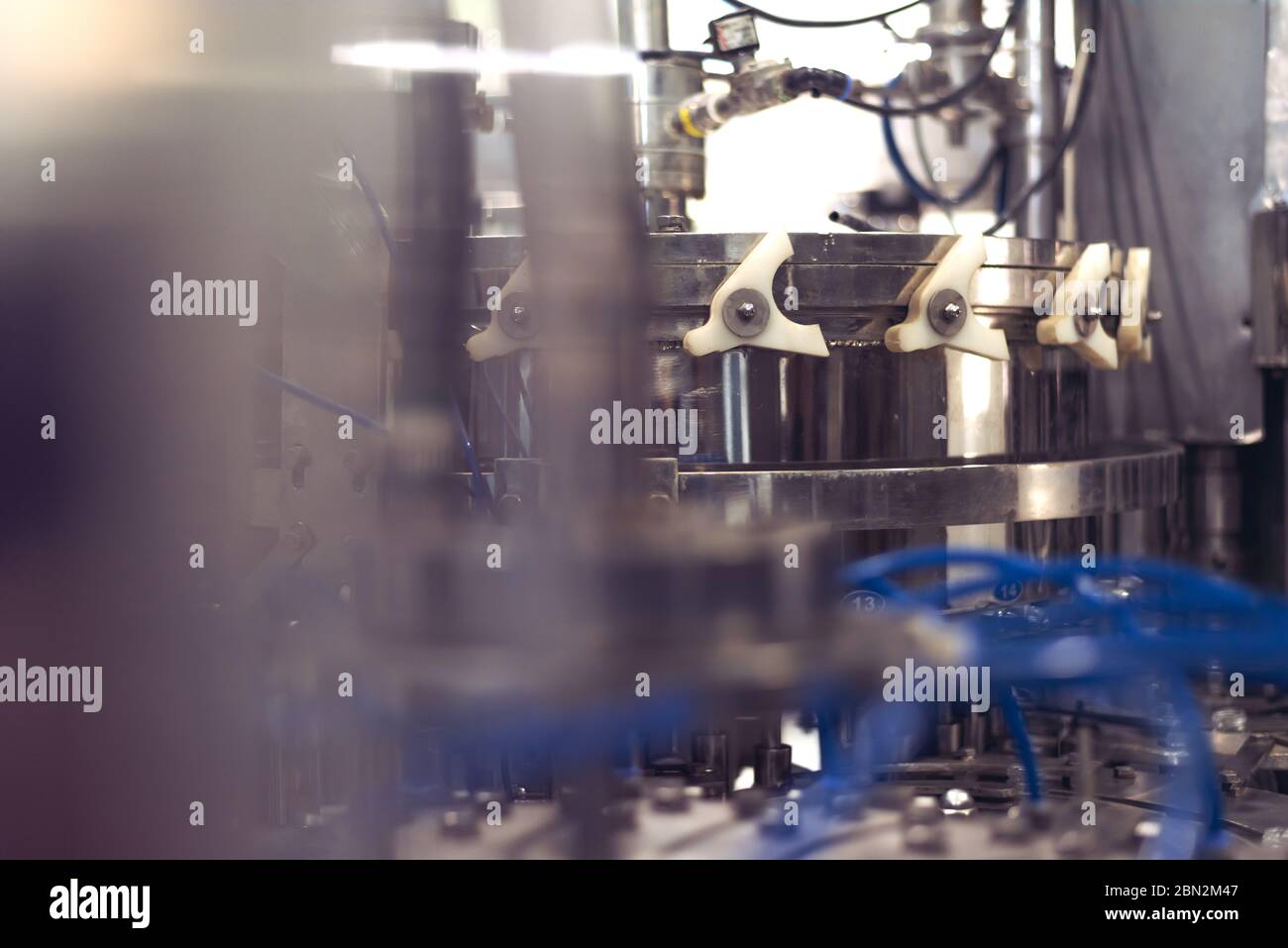 Drinking water of factory or plant production, industrial interior ...