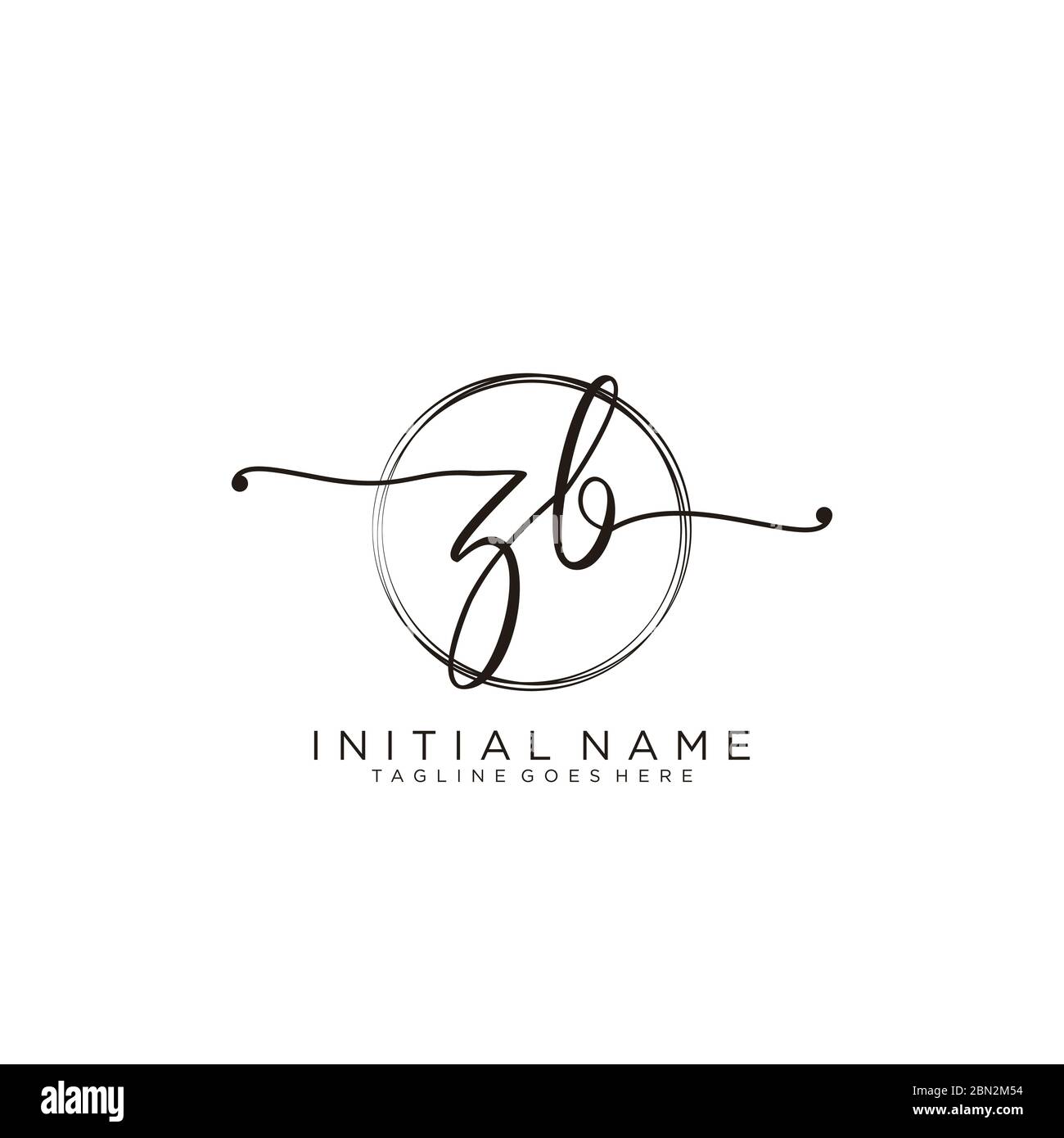 Zb Initial Logo High Resolution Stock Photography and Images - Alamy