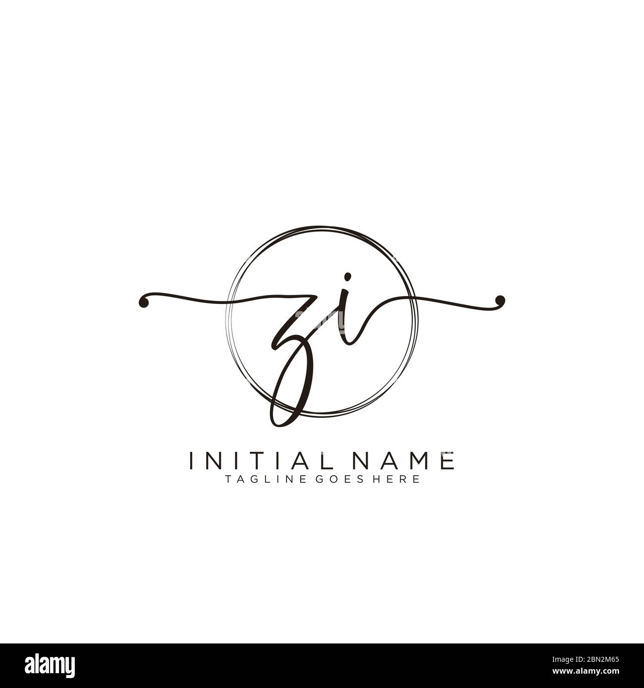 Zi modern logo hi-res stock photography and images - Alamy