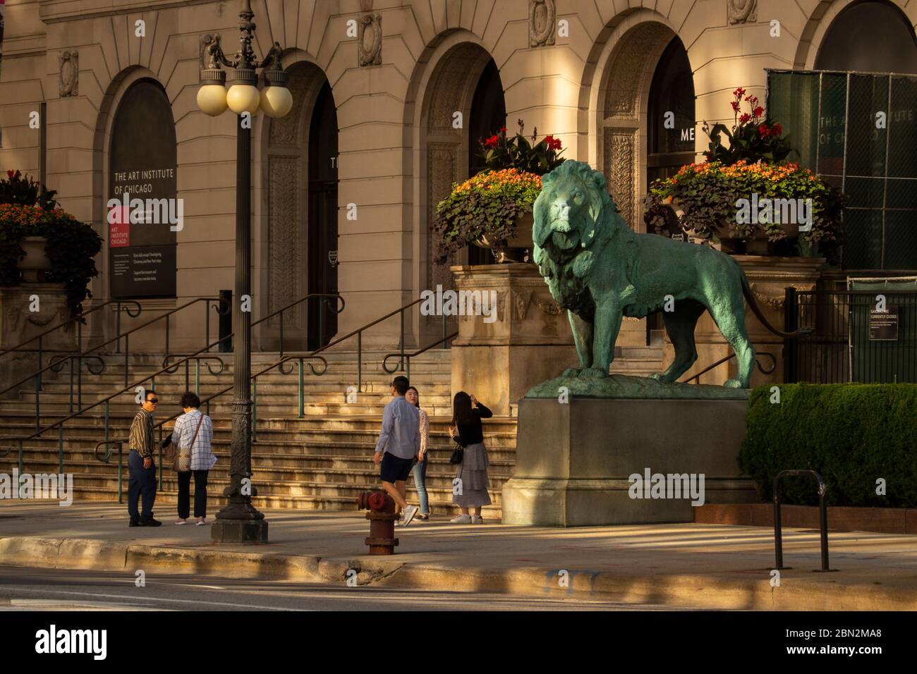 front entrance of the Art Institute of Chicago Illinois Stock Photo - Alamy
