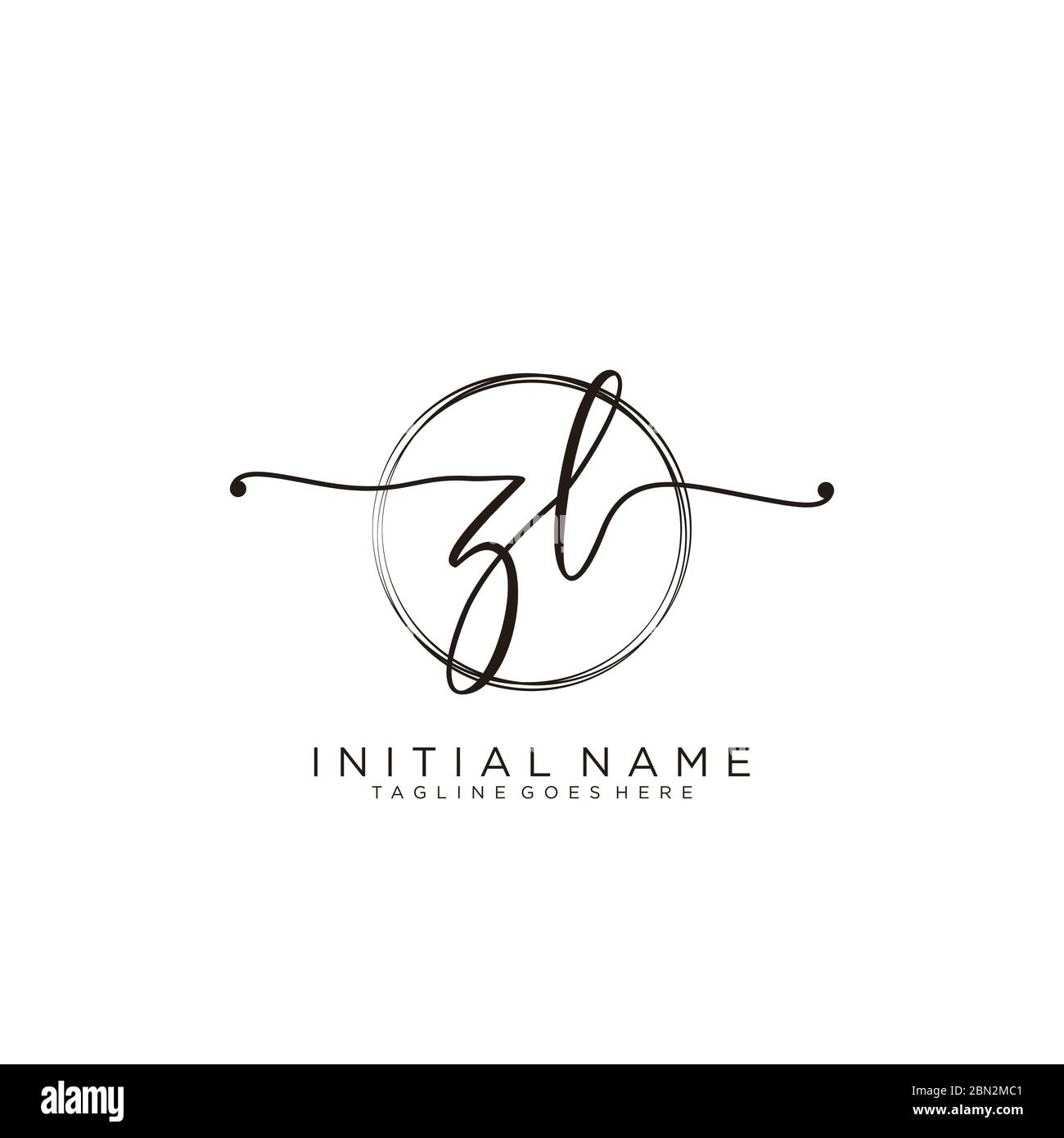 Zl initials logo Stock Vector Images - Alamy