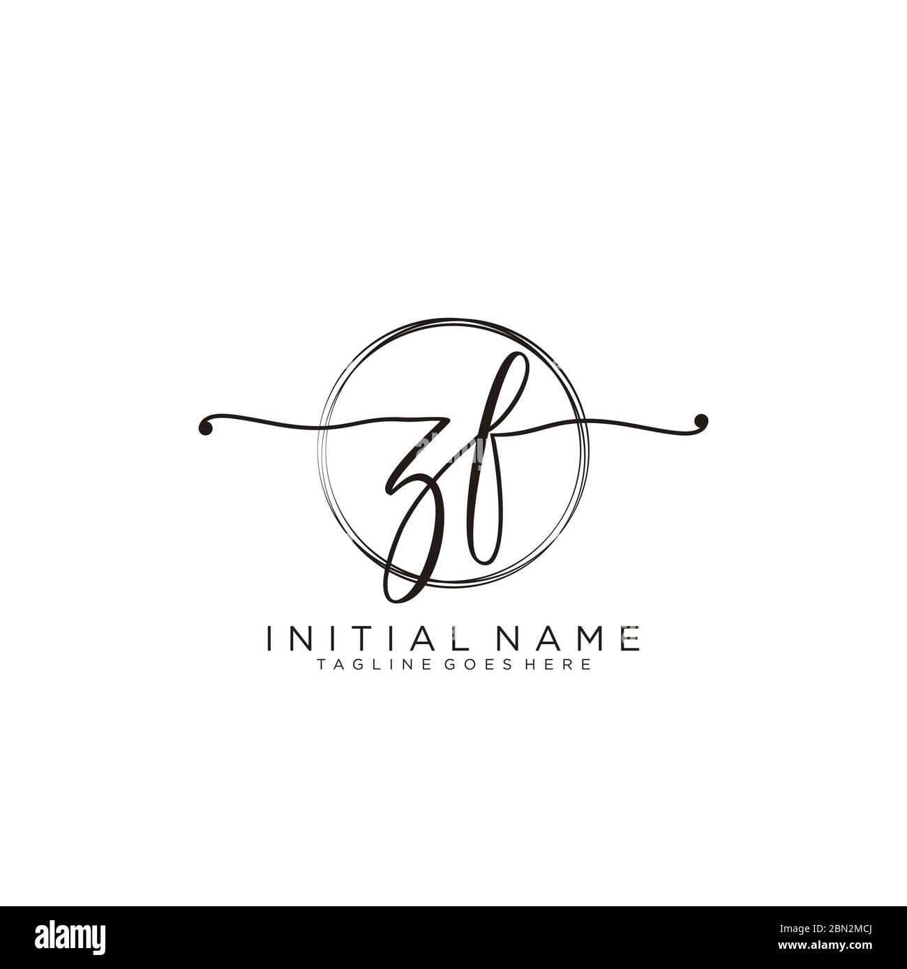 Zf initials logo Cut Out Stock Images & Pictures - Alamy