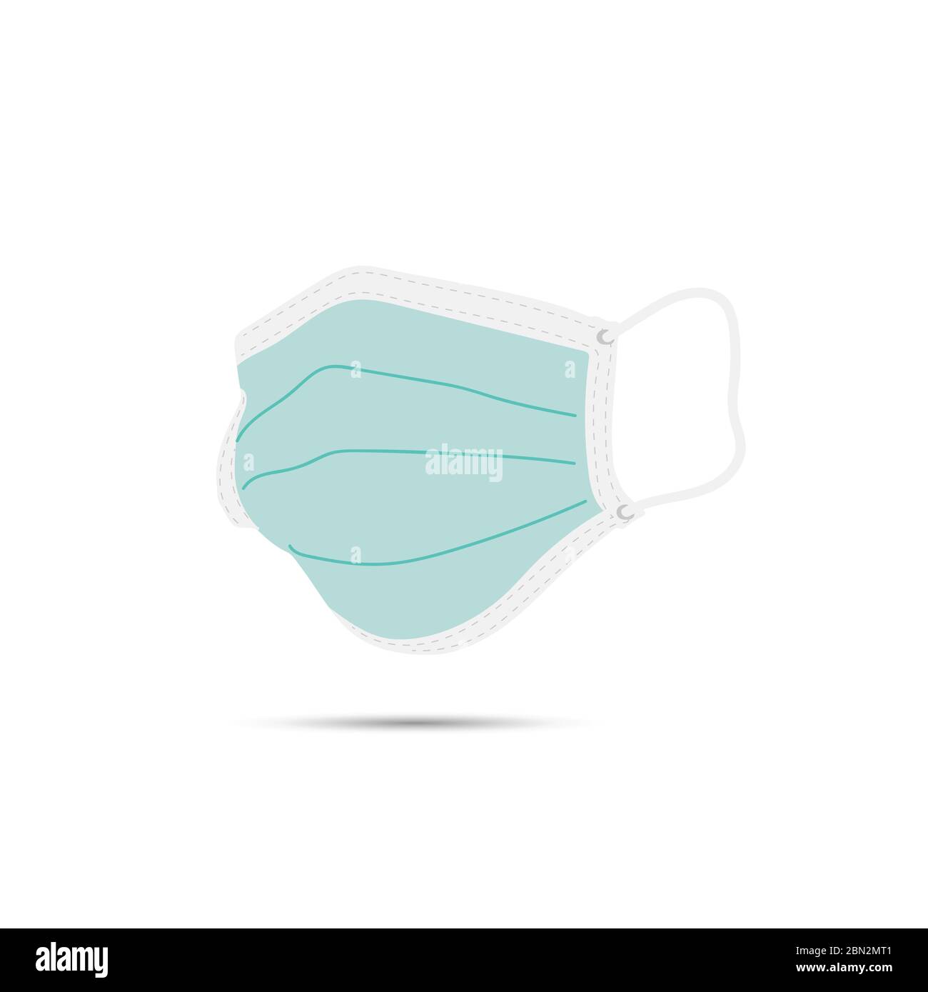 medical face mask vector illustration in light blue color Stock Vector ...